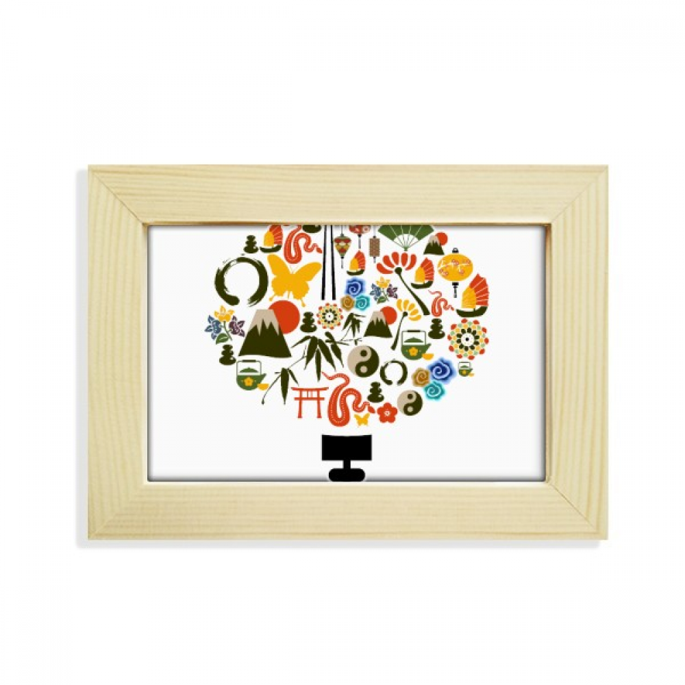 Fan Taiji Teapot Mountain Desktop Decorate Photo Frame Picture Art ...