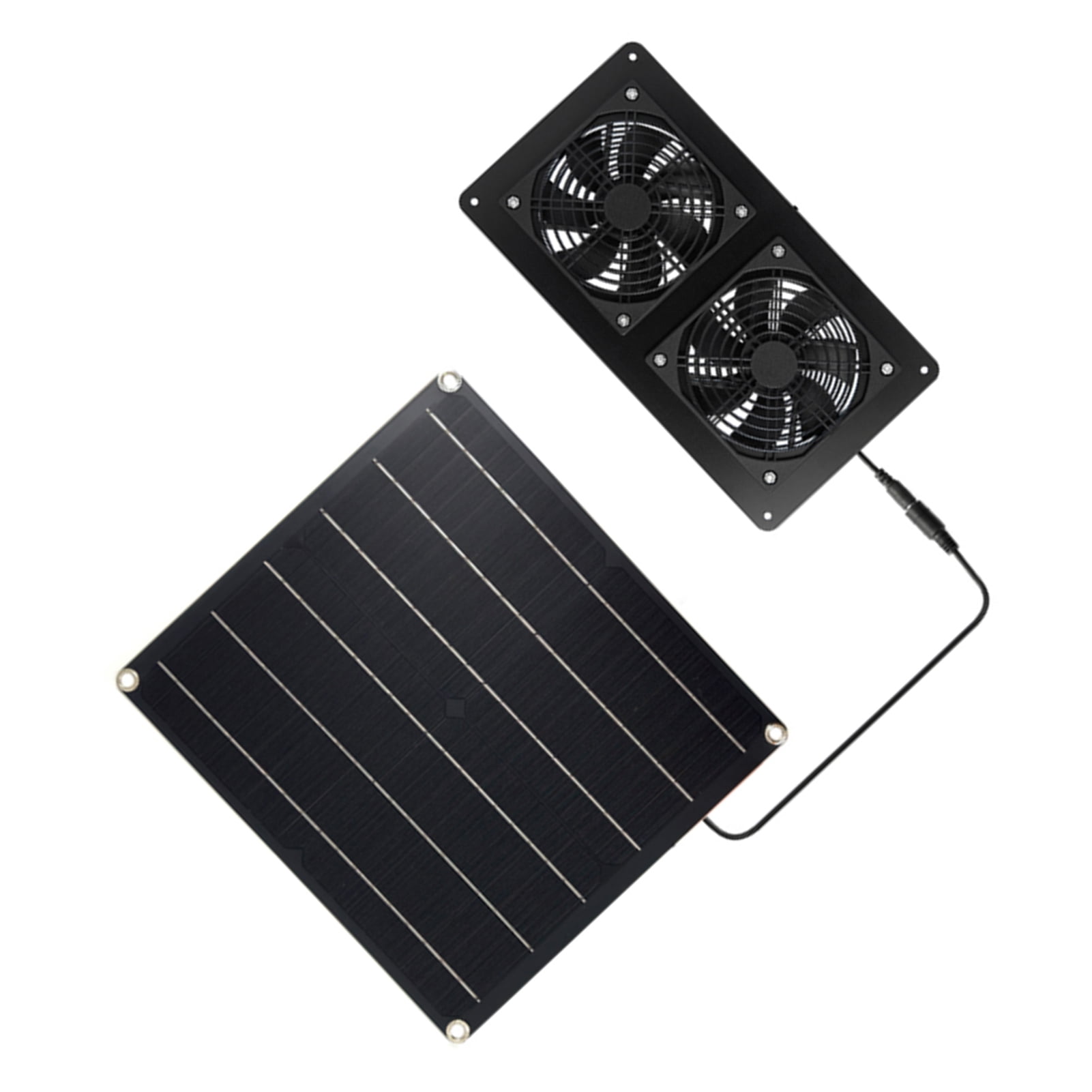 Fan Ventilation Fan For Pet Cages 2x3W High-Efficiency DC 12V Solar ...