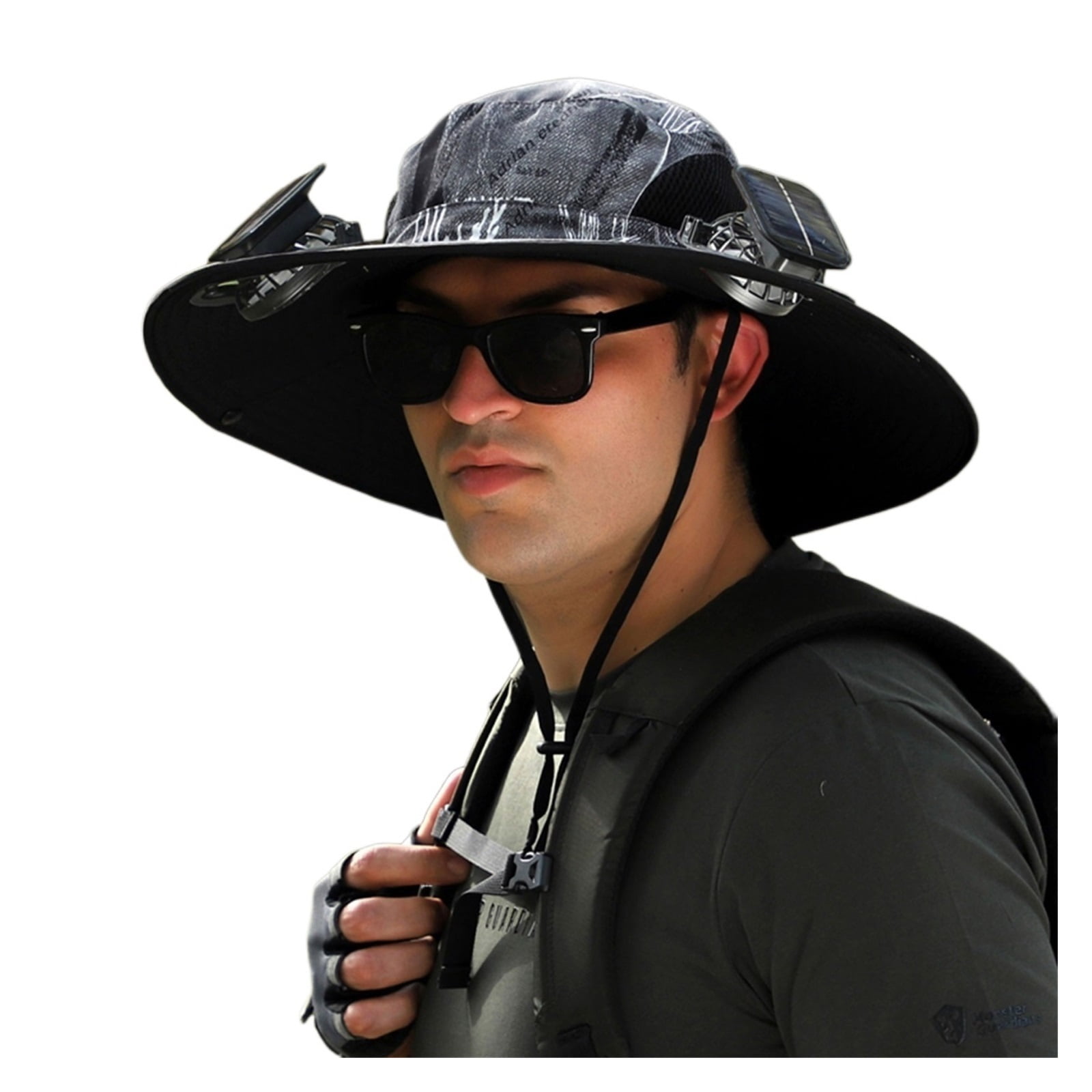 Fan cap Solar USB Charging Desktop, Sun Visor, Fan, Wide-brimmed Cap ...