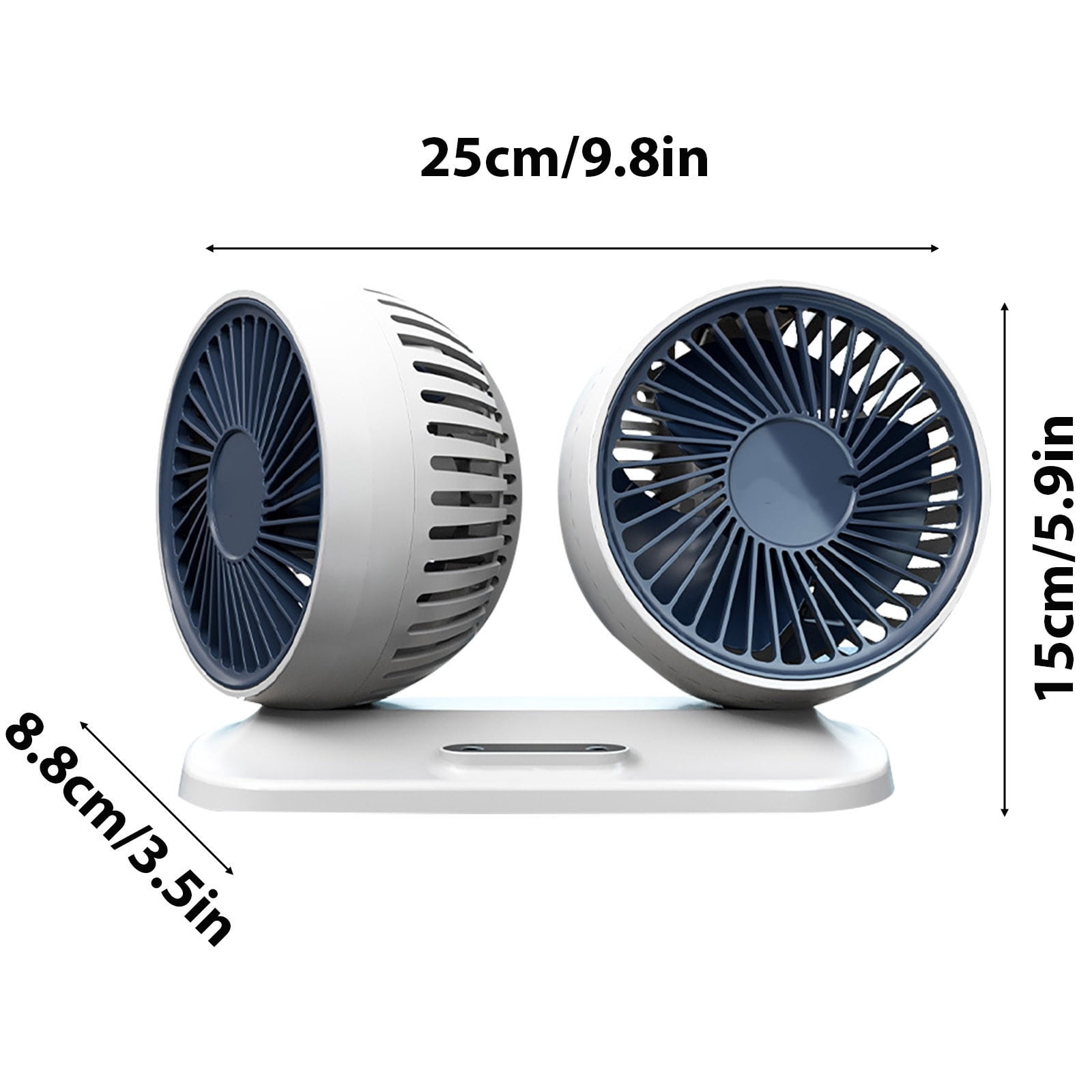 Fan for Car Desktop and Car-Mounted Dual-Head Fan, 24V for Large Trucks ...