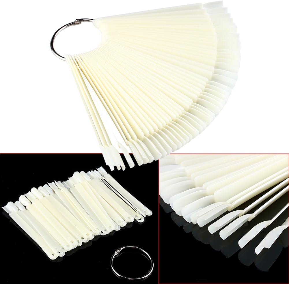Fan-Shaped False Fake Nail Art Stick Polish Board Swatches Stick Salon ...