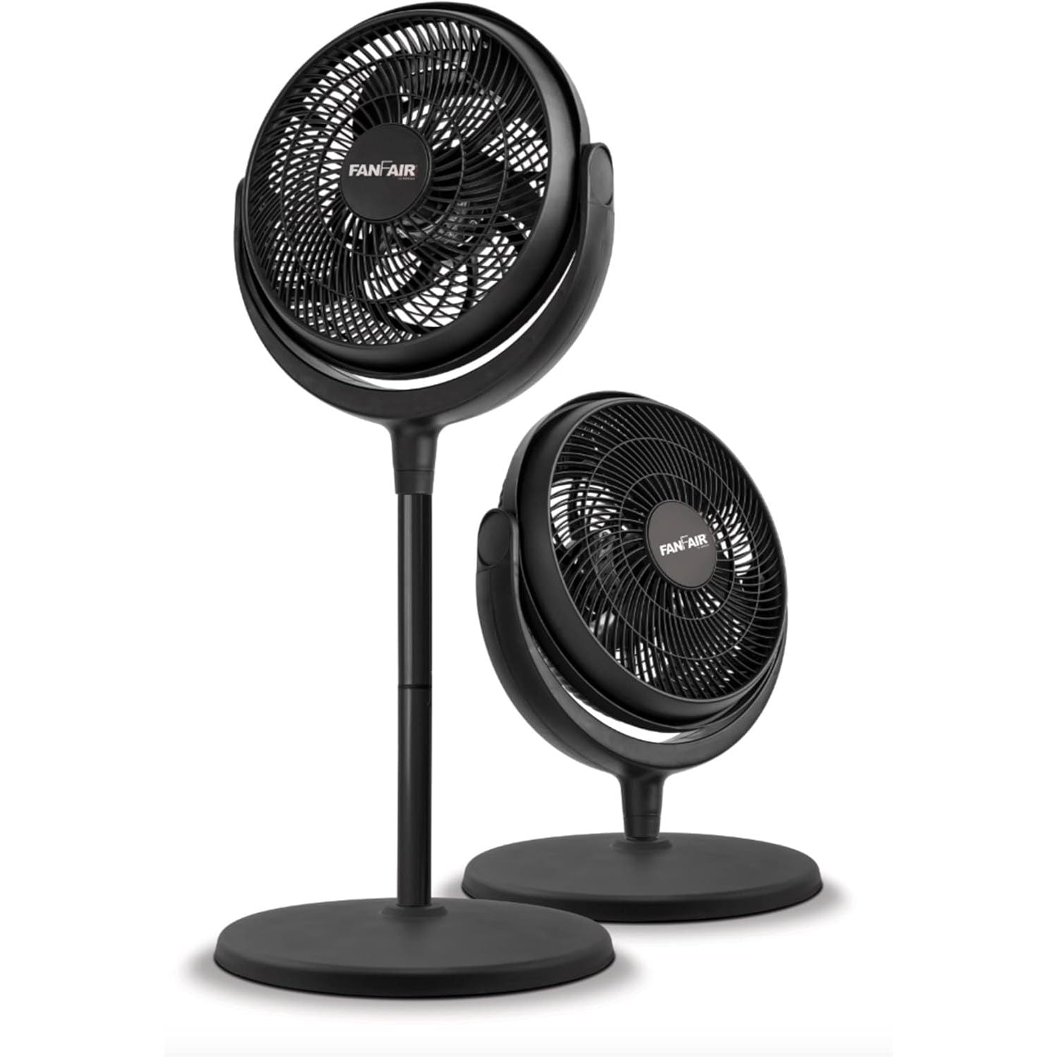FanFair 2-in-1 Stand Fan & Floor Fan 12-inch High Velocity Fan Powerful ...