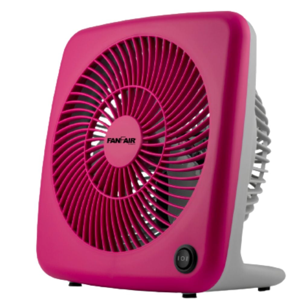 FanFair 7 in. Pink Dual Speed Personal Fan, Quiet Cooling, Safe for ...