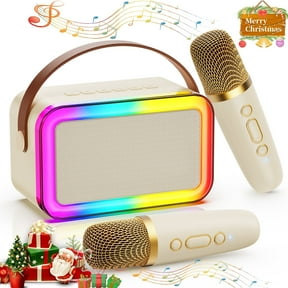 GEARDON Portable Karaoke Machine with 15'' Touchscreen, 2 Wireless UHF ...