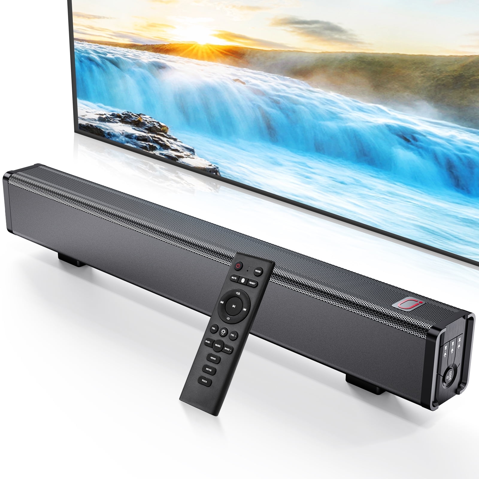 FanFun Sound Bar for TV, 2.0 Channel Surround Sound Bar with Bluetooth ...