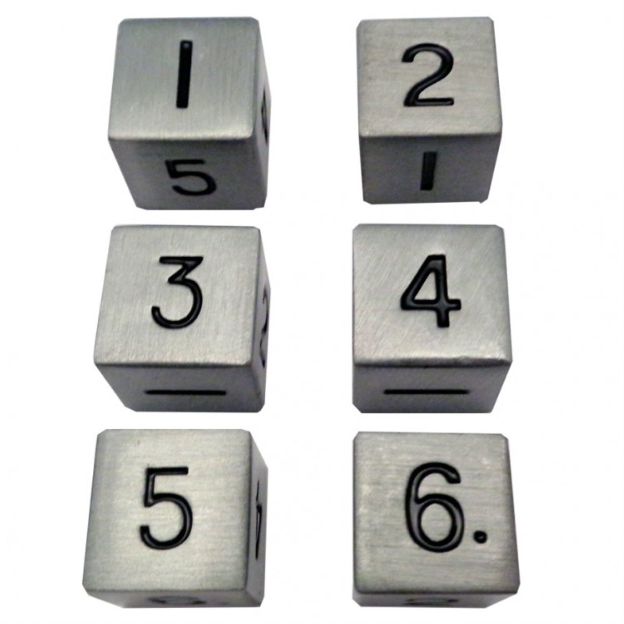FanRoll/Metallic Dice Games d6 Antique Silver Dice Set 16mm (6) New - Walmart.com
