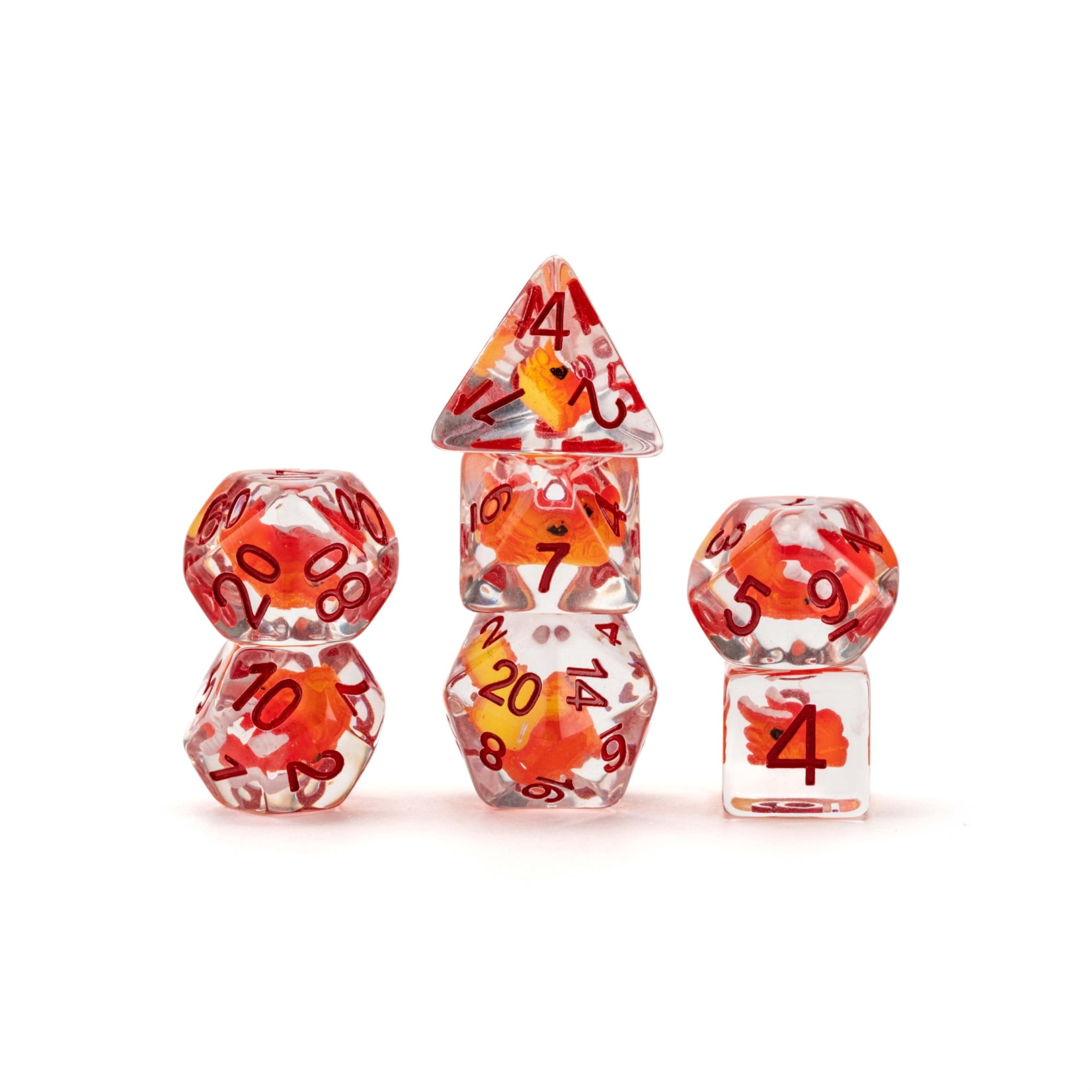 FanRoll by Metallic Dice Games Dragon StormTM Inclusion Resin Dice Set ...