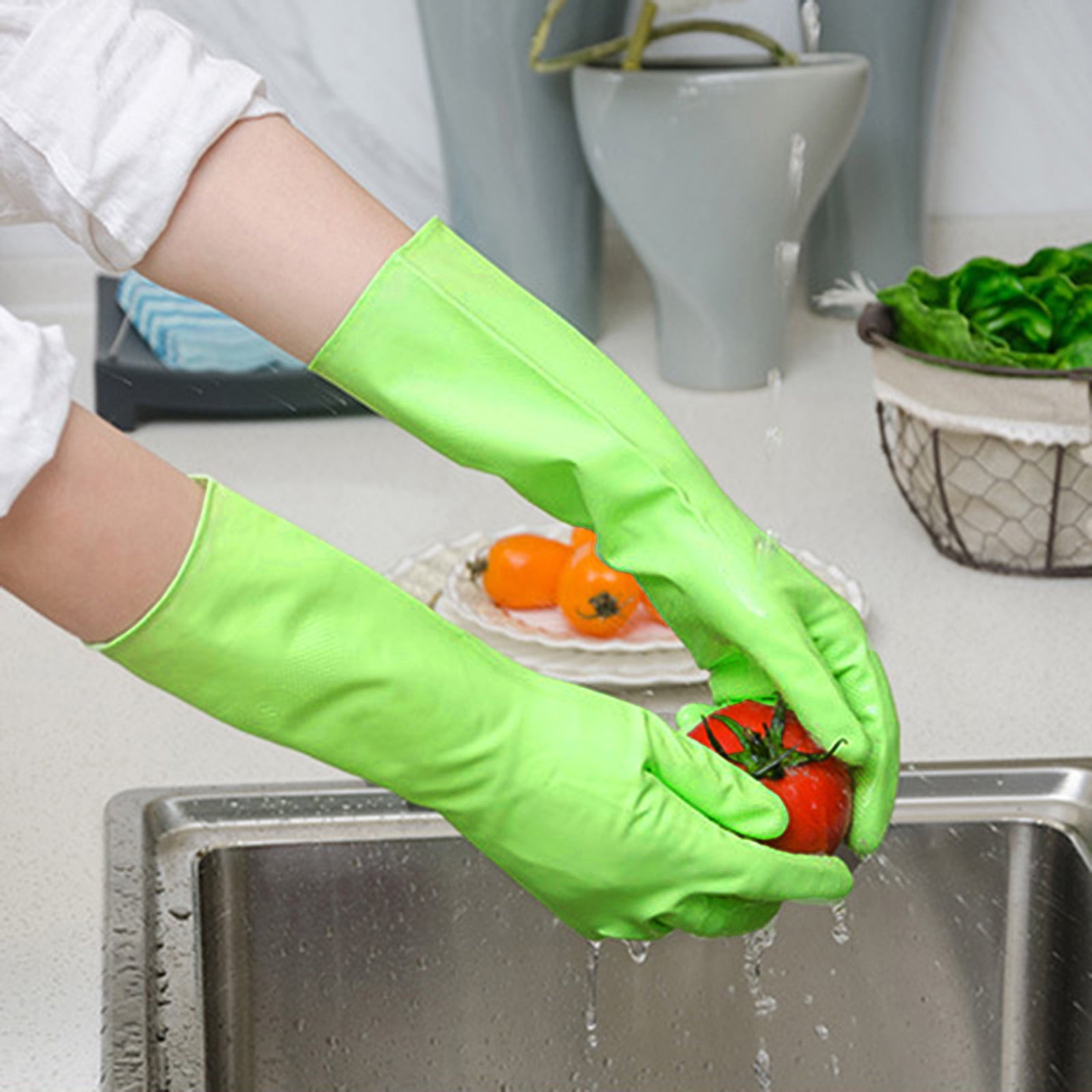 FanSyZe Apron Sleeve Gloves Gloves Washing Hand Rubber Long Cleaning ...