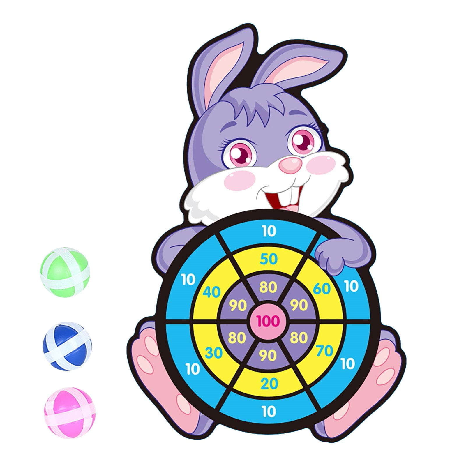 FanSyZe Education Easter Bunny Dartboard Set with Sticky Fun Indoor ...