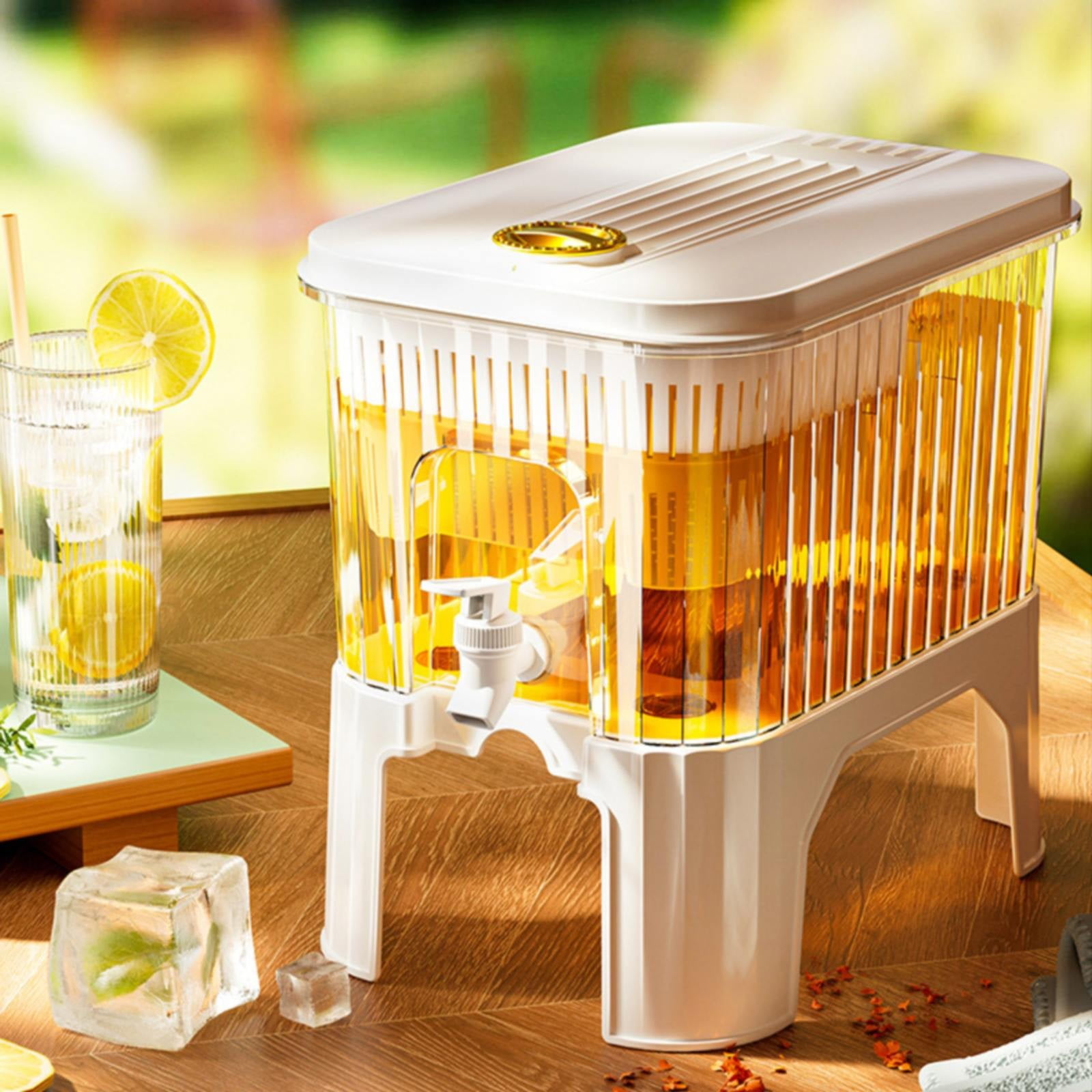 FanSyZe Kettle 1 Gallon Clear Beverage Dispenser For Fridge Premium ...