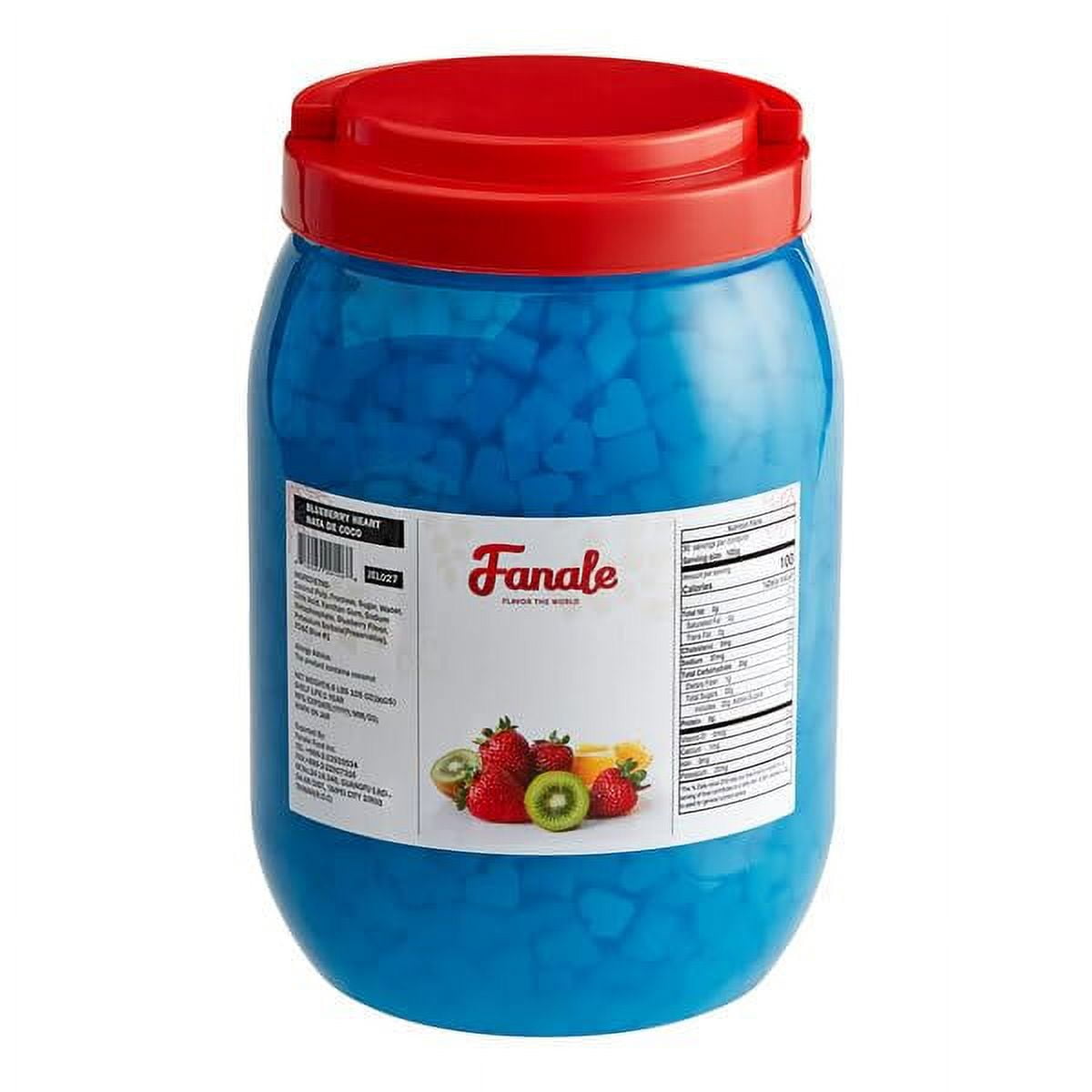 Fanale Coconut Jelly Topping Nata de Coco for Boba Tea, (Blueberry ...