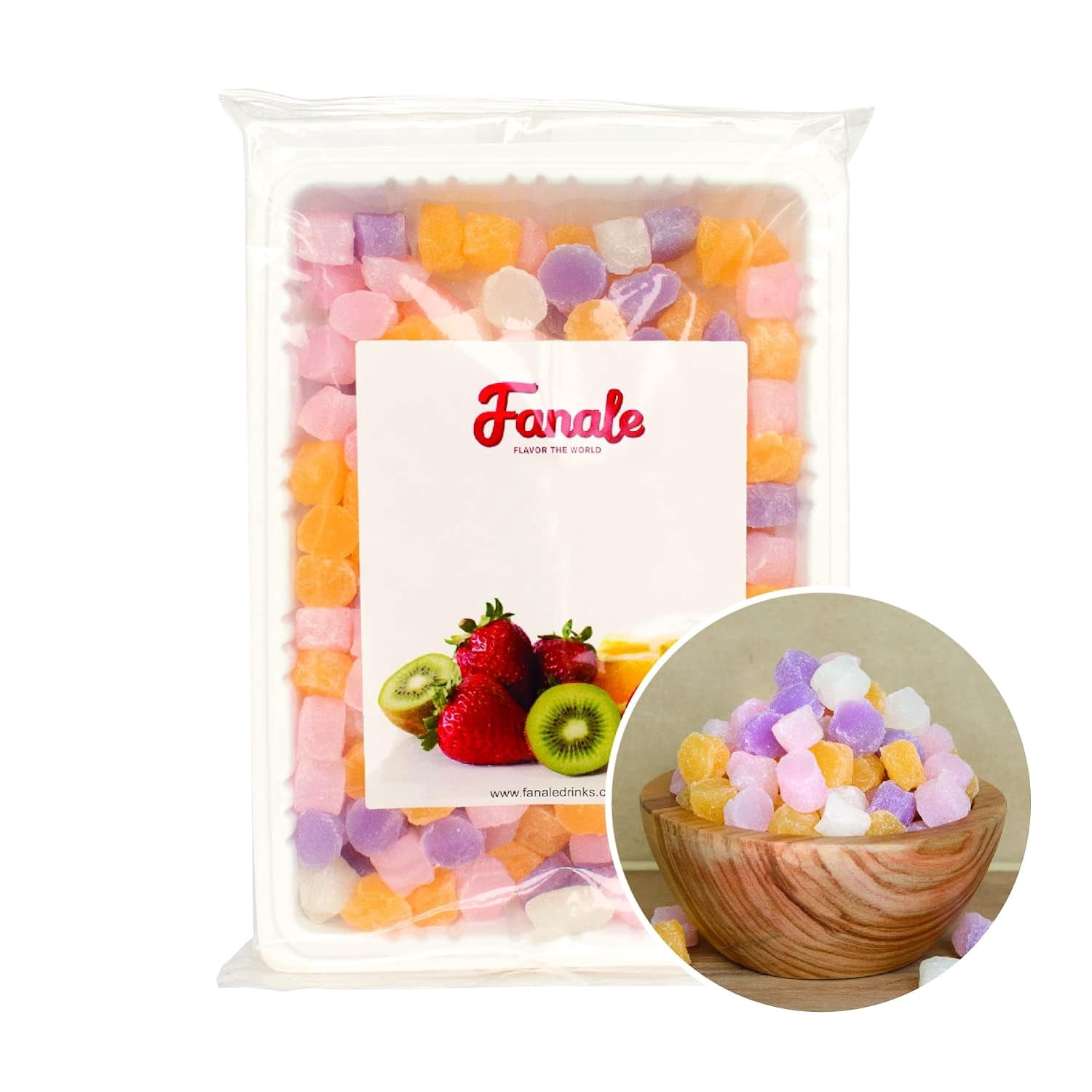 Fanale Mini Mochi Sweet Rice Cake - Rainbow Mixed Color Snack for ...