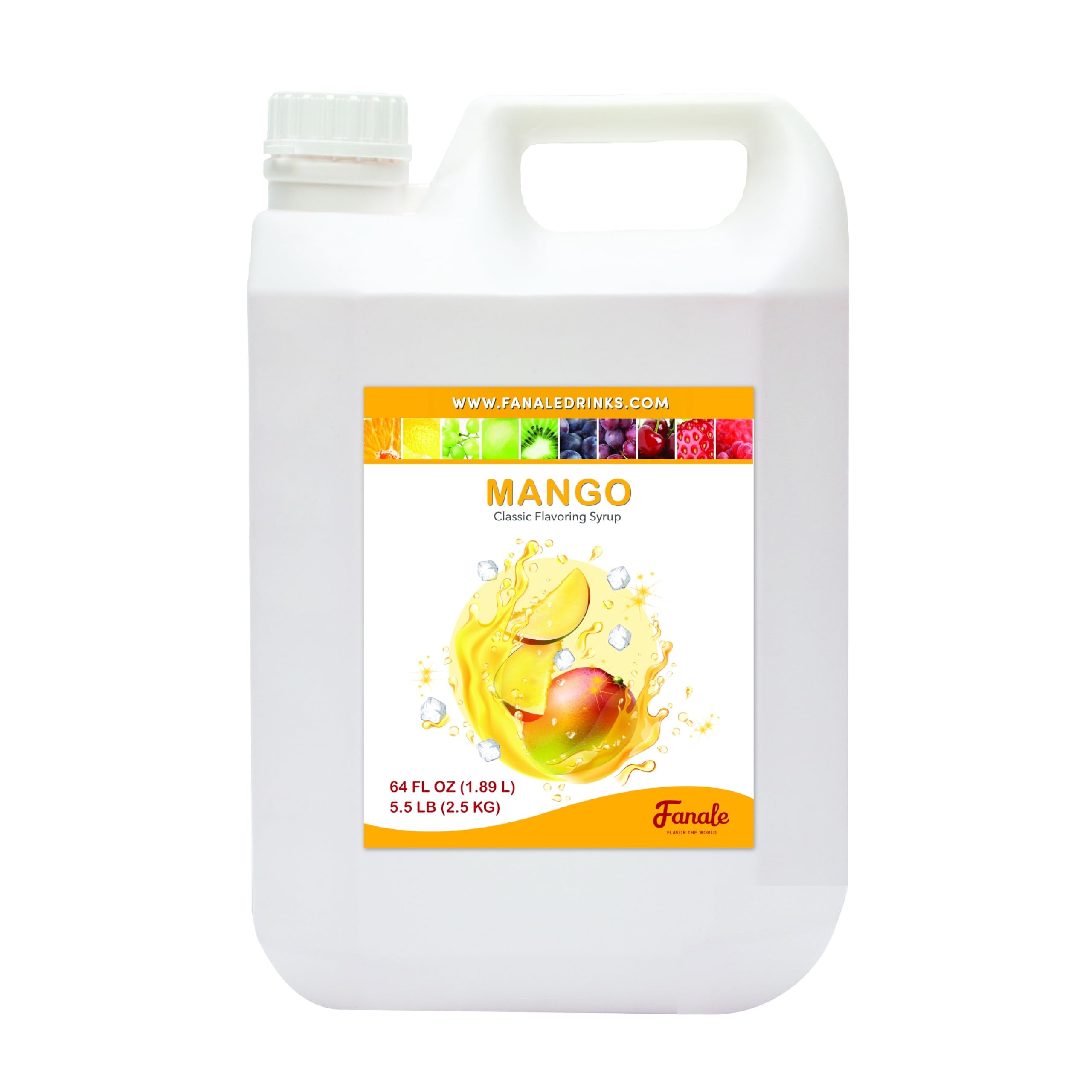 Fanale Premium Flavoring Concentrated Syrup for Bubble Tea 5.5 lb | Mango Flavor Syrup | for ...