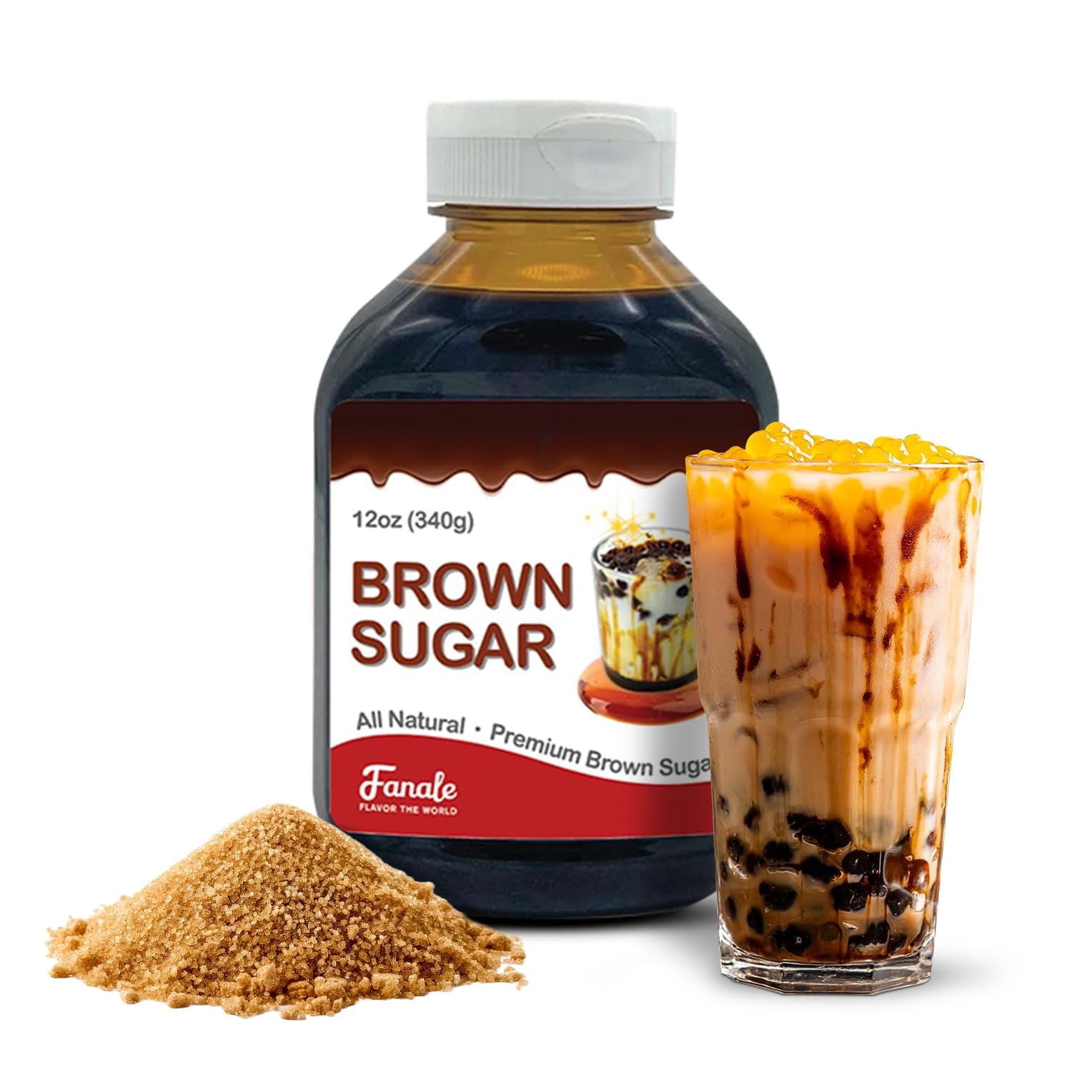 Fanale, Brown Sugar Flavoring Syrup, 12 oz, for Bubble Tea - Walmart.com