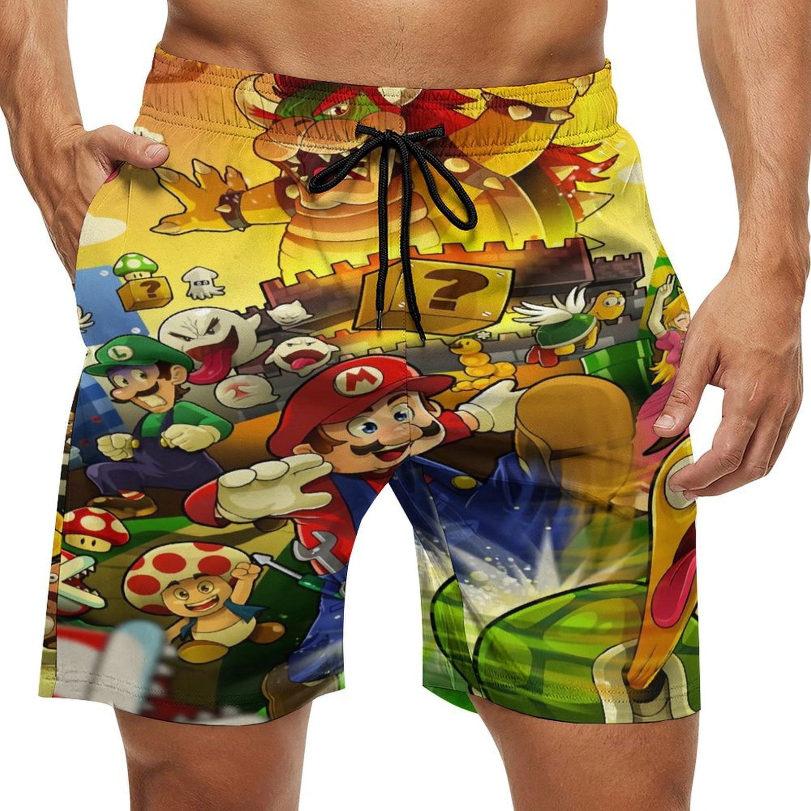 Fanart from Super Mario Bros Games. Mens Swim Trunks,Men's Swim Trunks ...