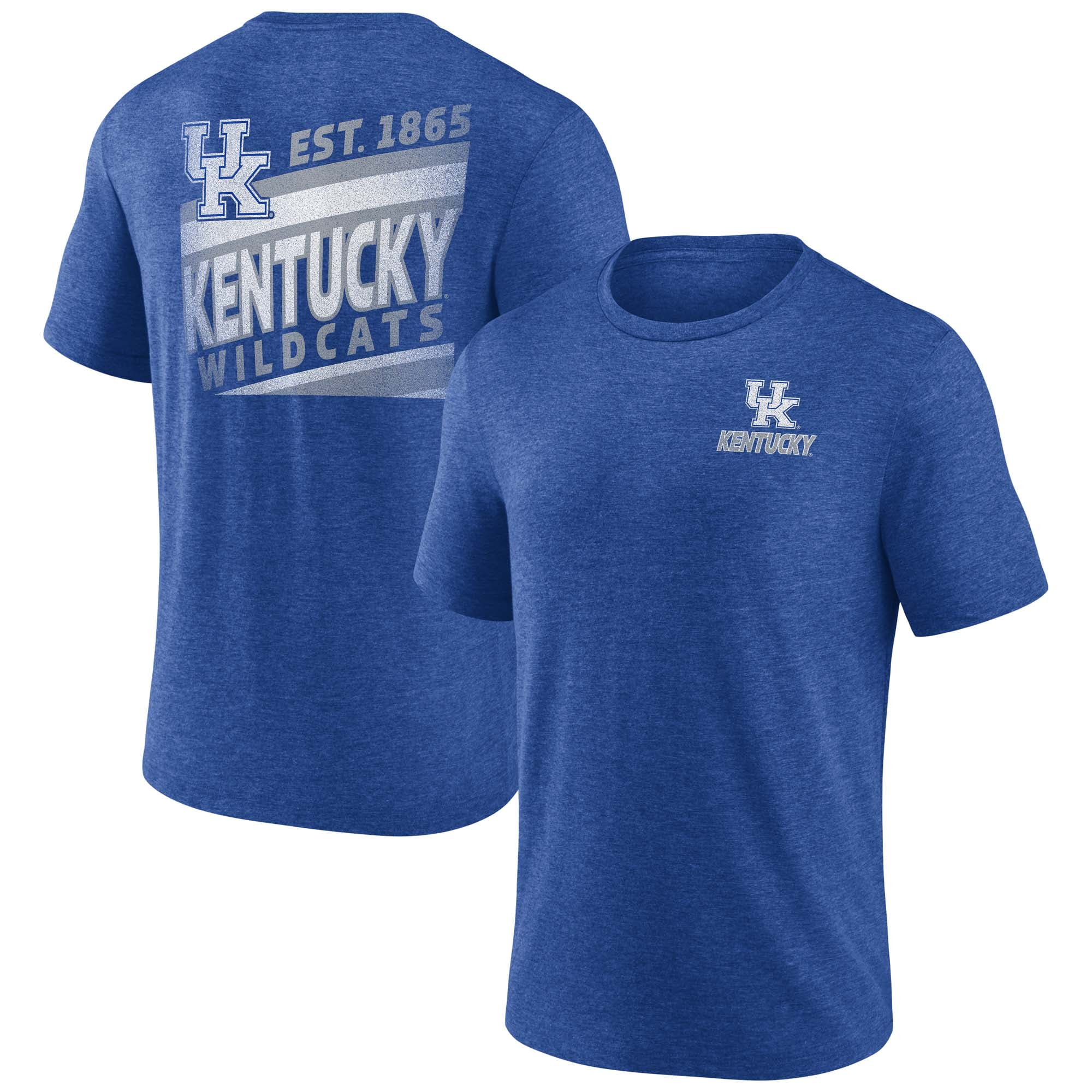 Fanatics Heather Royal Kentucky Wildcats Ideal Faded Tri-Blend T-Shirt ...