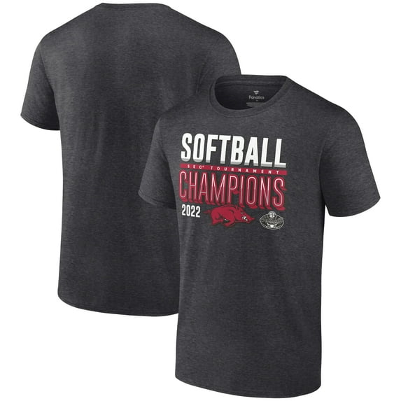 Fanatics Heathered Charcoal Arkansas Razorbacks 2022 SEC Softball ...