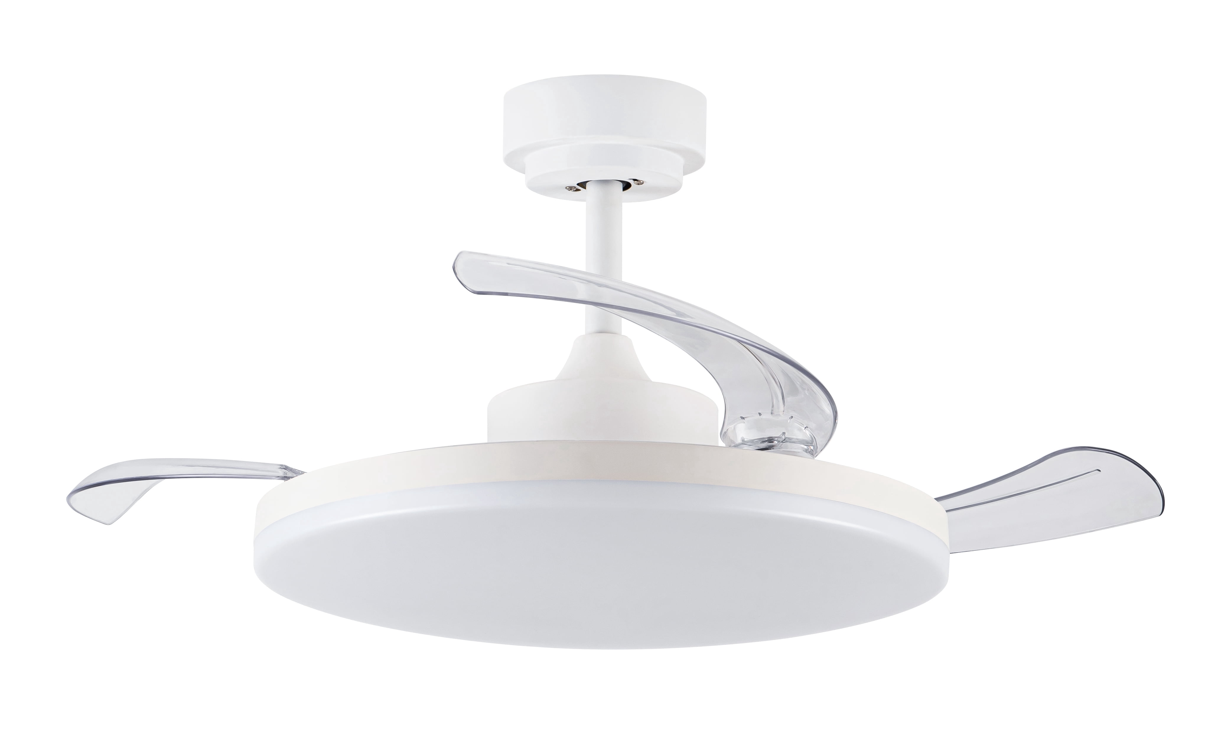 Fanaway Stroll 42" Retractable Blade DC Ceiling Fan with Light and ...