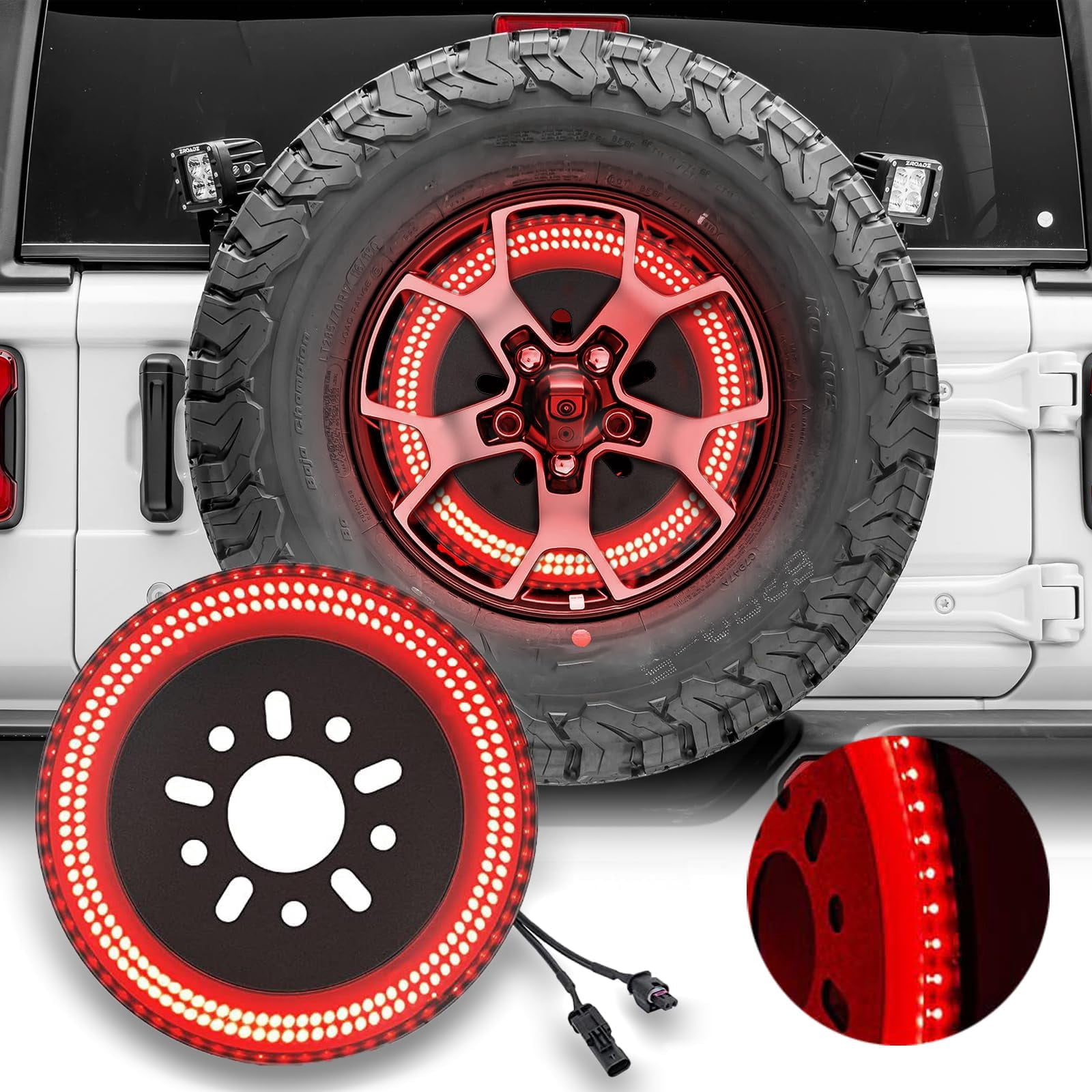 Fancemot Spare Tire Light Compatible with Jeep Wrangler JL JLU 2018 ...