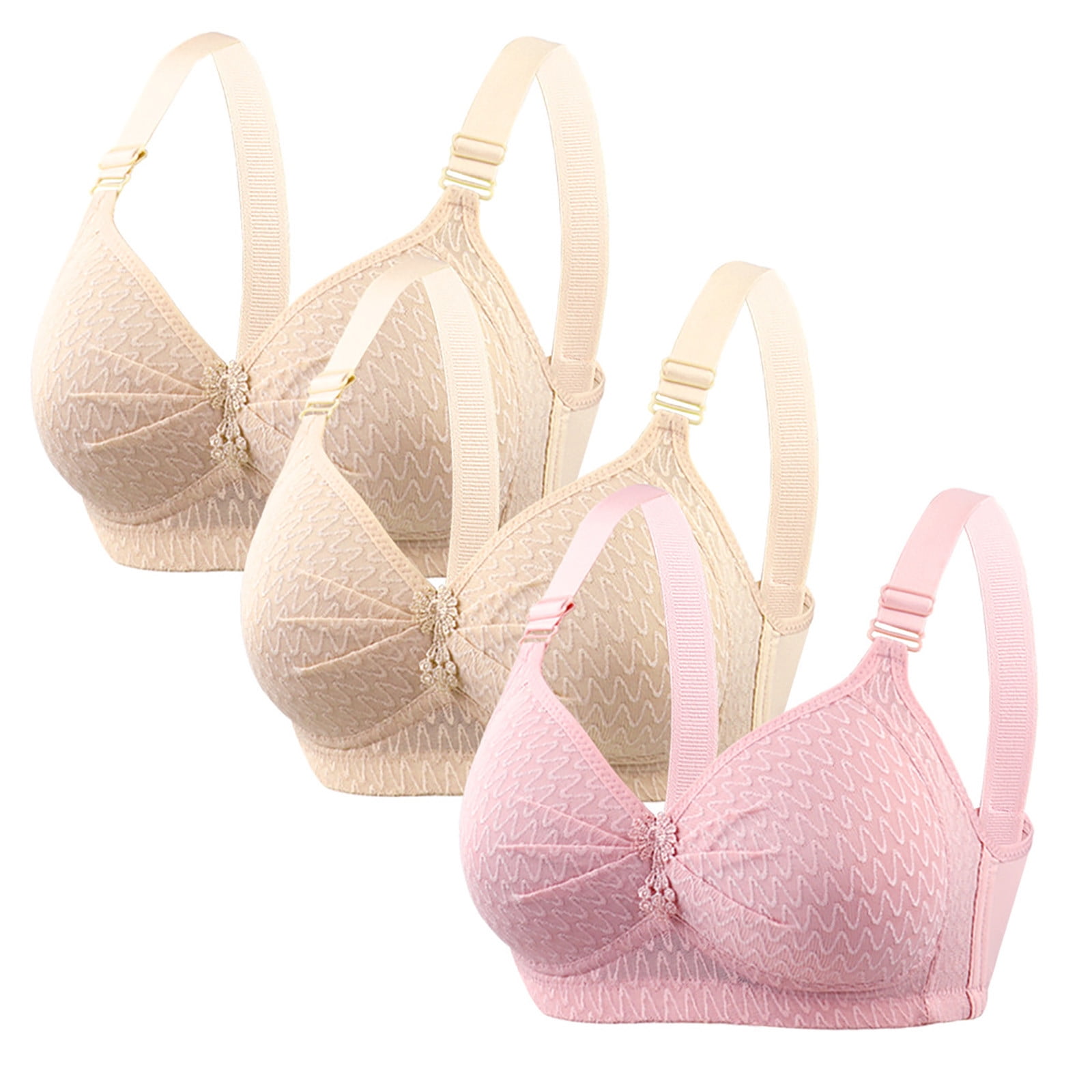 Fancifize 2-Piece Wirefree Everyday Bras Full Coverage Soft Cup Lounge ...