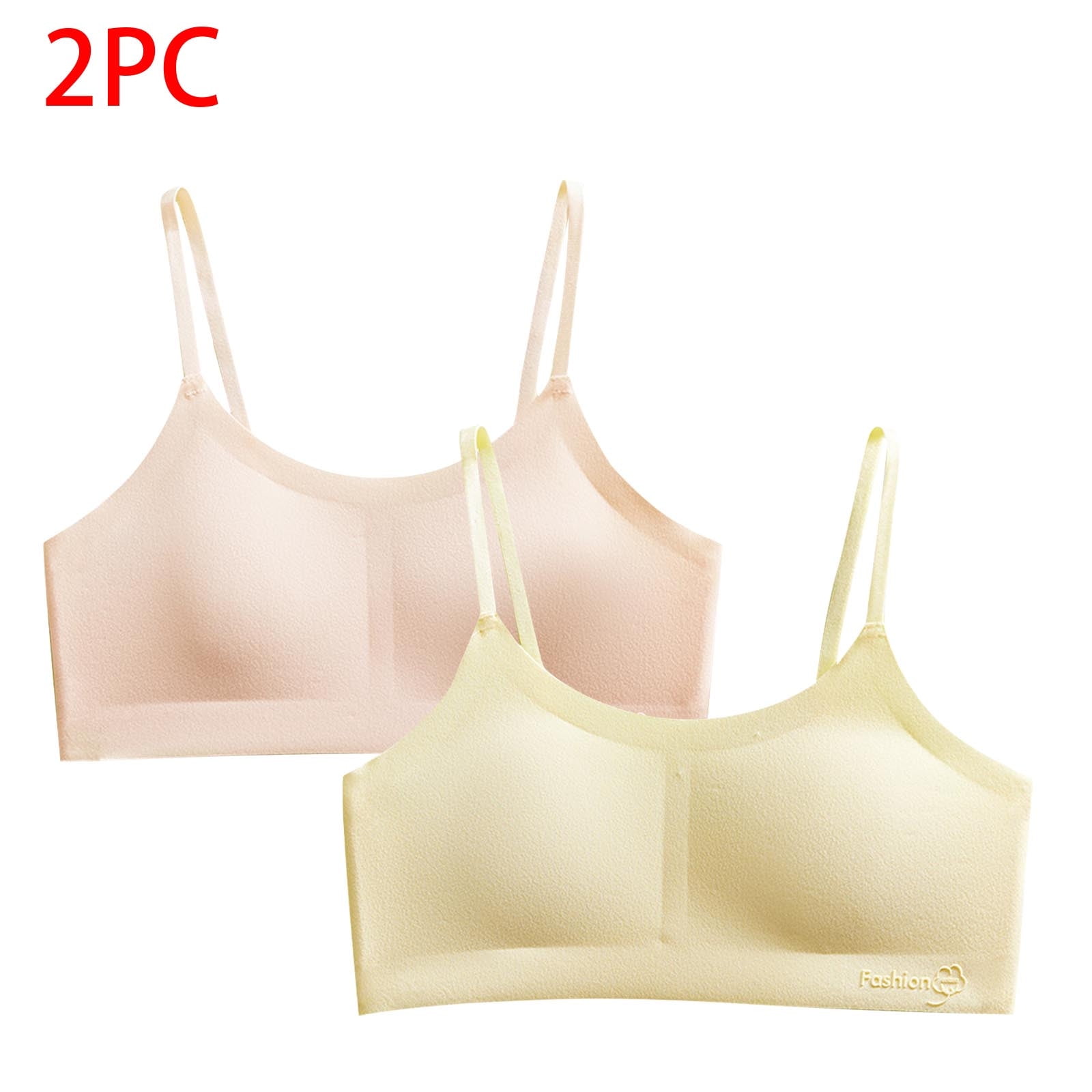 Fancifize 2Pack Girls Sports Bras Wirefree Seamless Training Bras For ...