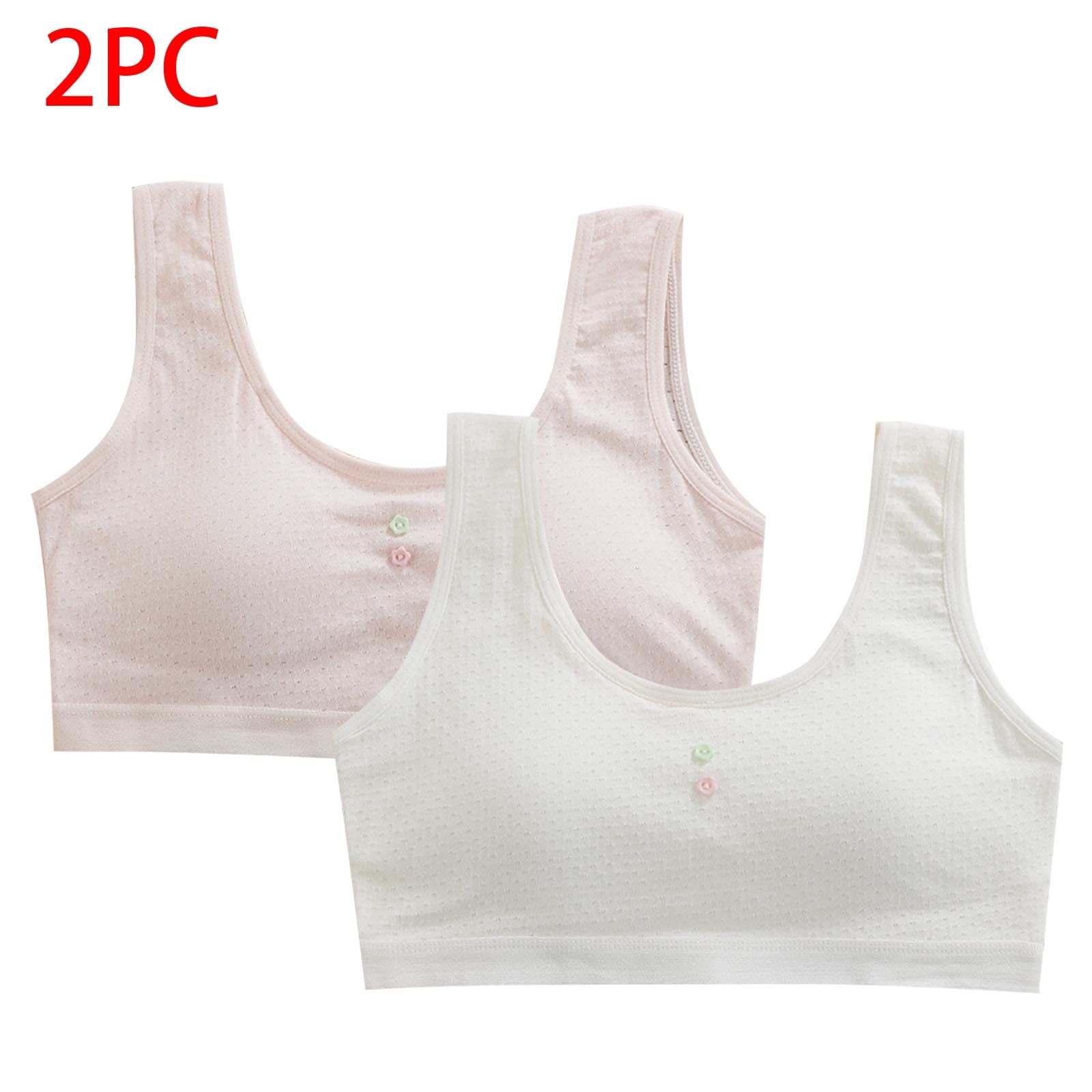 Fancifize 2Pack Teen Bras Training Bralette Wirefree First Bra ...
