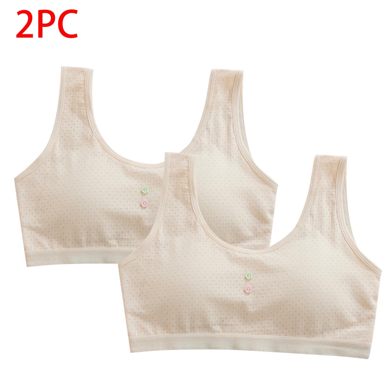 Fancifize 2Pack Teen Bras Training Bralette Wirefree First Bra ...