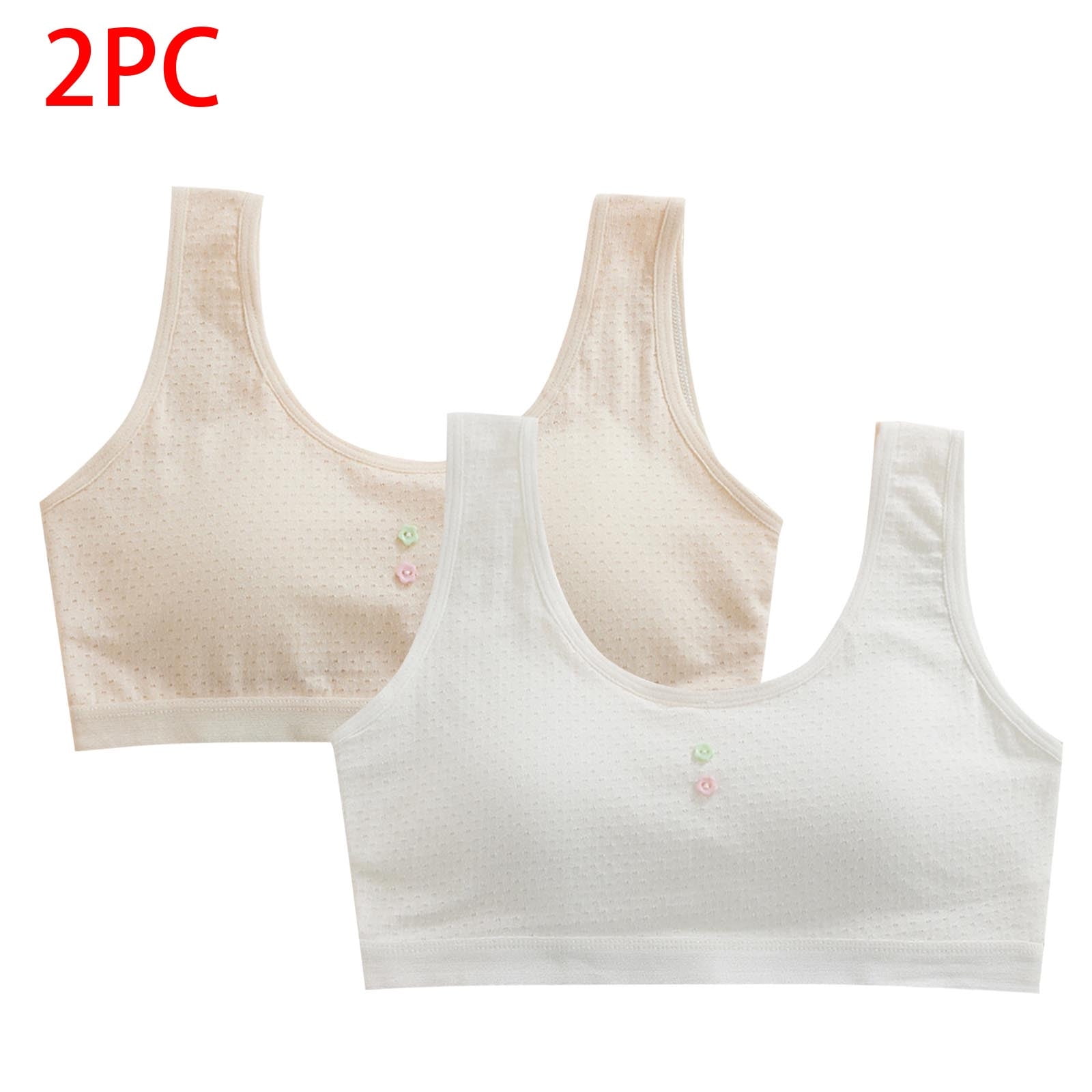 Fancifize 2Pack Teen Bras Training Bralette Wirefree First Bra ...