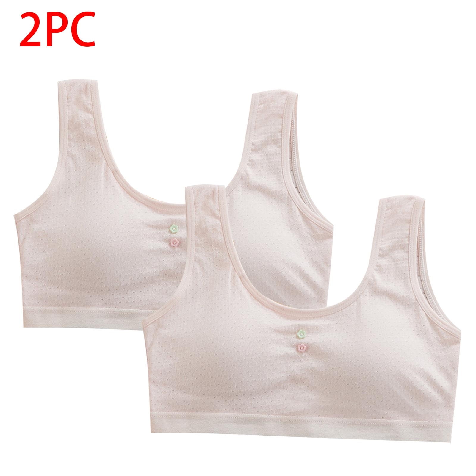 Fancifize 2Pack Teen Bras Training Bralette Wirefree First Bra ...