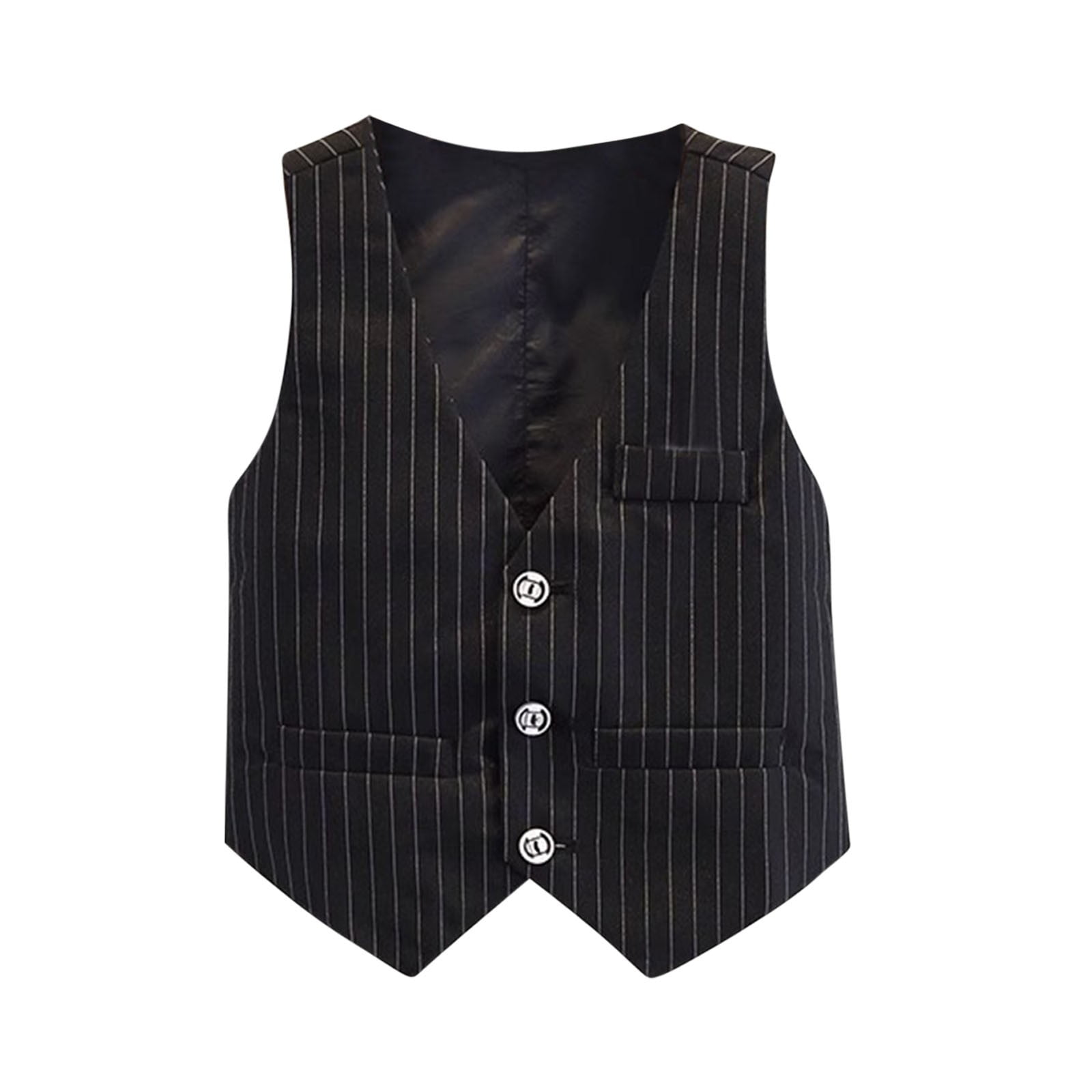 Fancifize Boys V-Neck Dress Vest, Solid Color Formal Blazer Alternative ...
