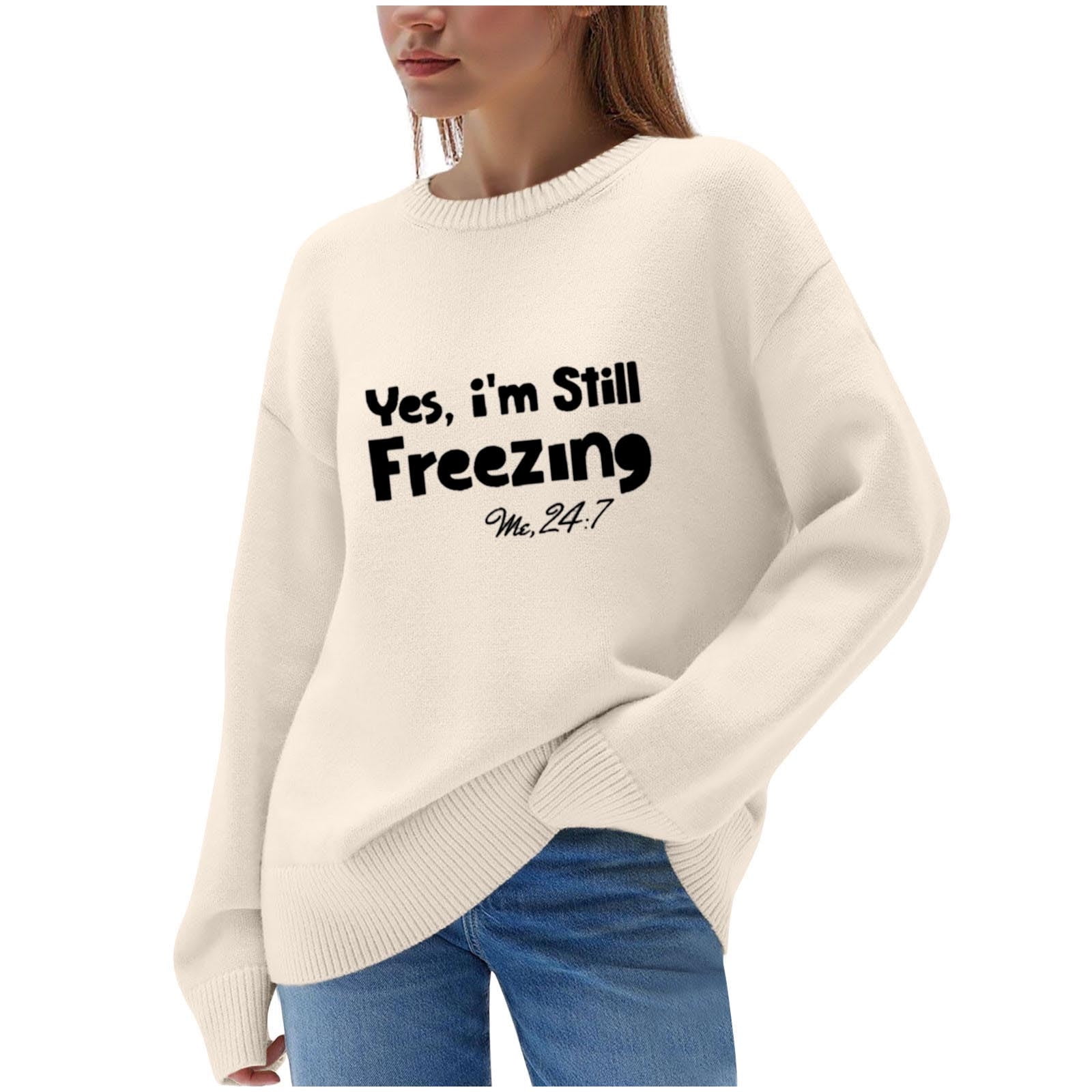 Fancifize Christmas Oversized Sweaters for Women Cute Graphic Sweater ...