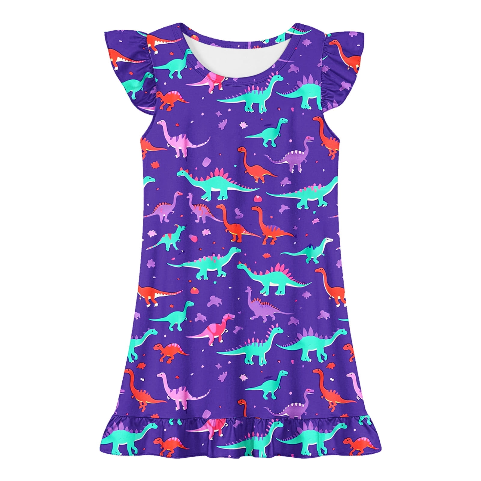 Fancifize Girls Nightgowns Flutter Sleeves Princess Nightgown Sleepwear ...