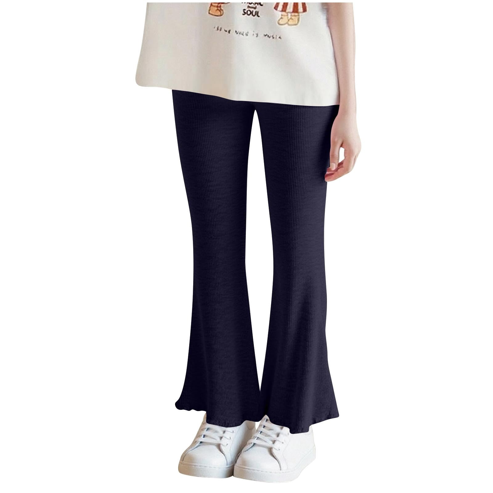 Fancifize Girls Flare Pants Stretchy Soft Fall Warm Long Trousers ...