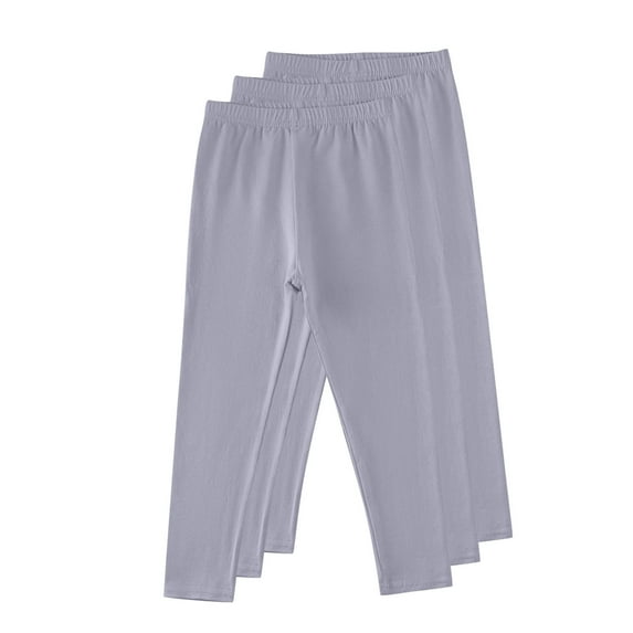 Fancifize Girls Leggings 3 Pack Waist Stretchy Ankle Pants Casual ...