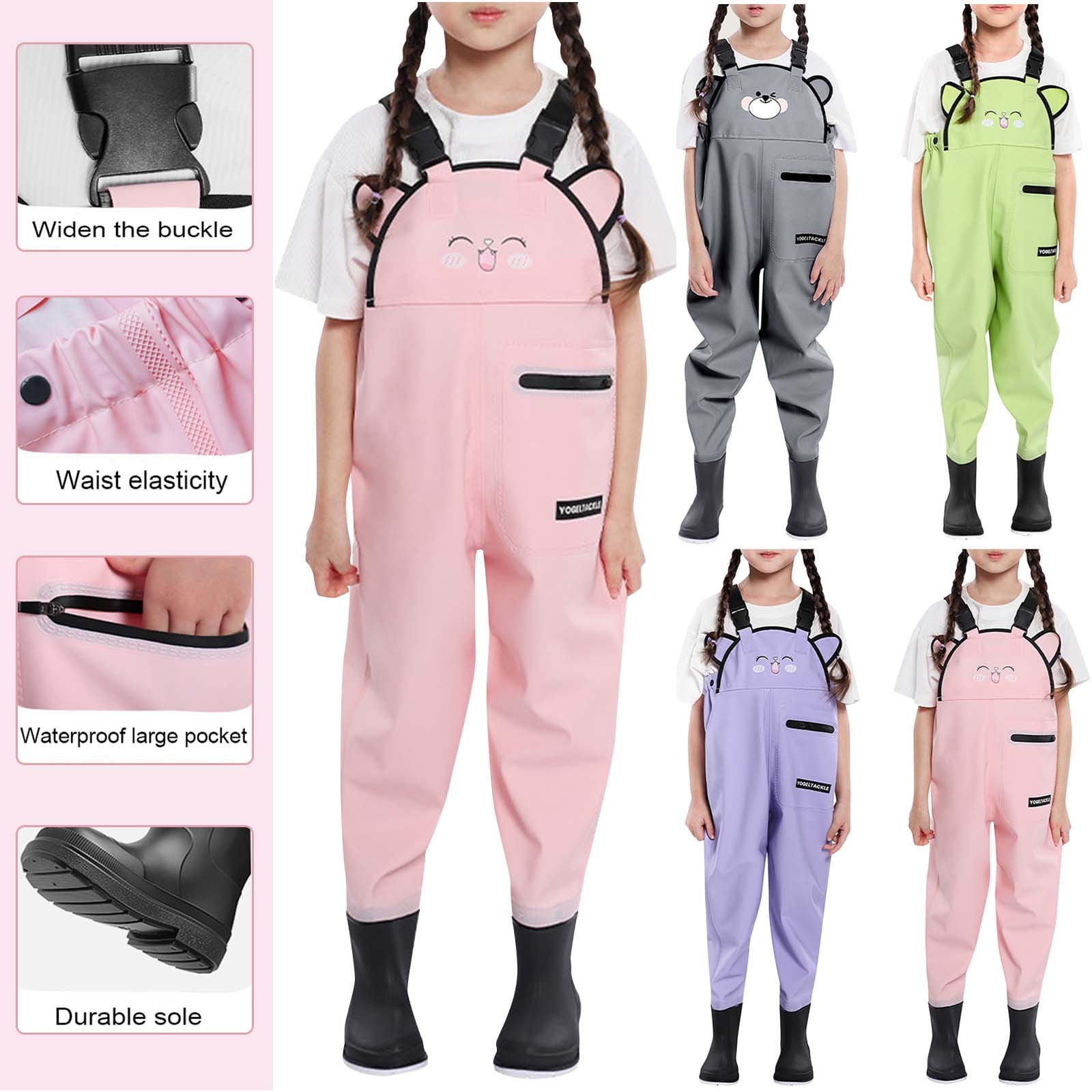 Fancifize Kids Chest Waders Youth Fishing Waders for Unisex Children ...
