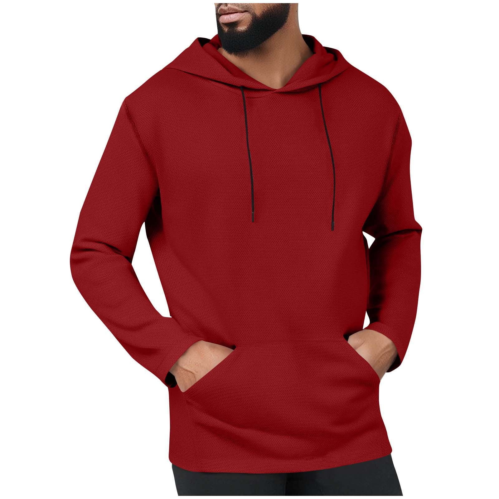 Fancifize Men's Hoodies Sweatshirts Long Sleeve Drawstring Mesh ...