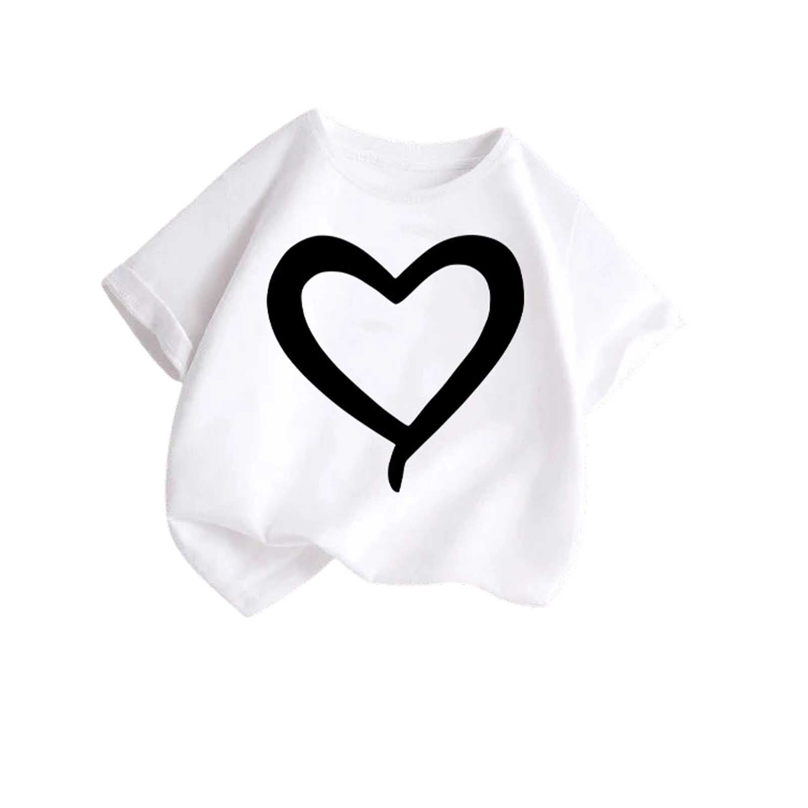Fancifize Summer Casual Cotton Tees for Girls Crewneck Short Sleeve ...