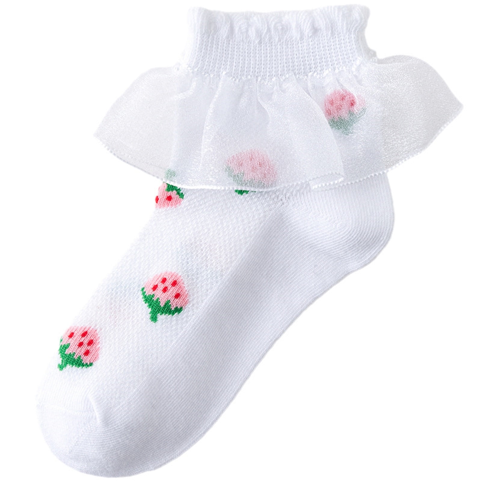 Fancifize Toddler Girls Ruffle Socks Infant Baby Eyelet Frilly Lace ...