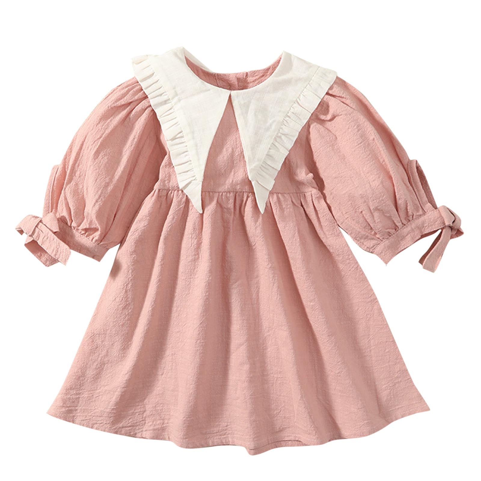 Fancifize Toddler Long Sleeve Cotton Dress Baby Girl Clothes Little ...
