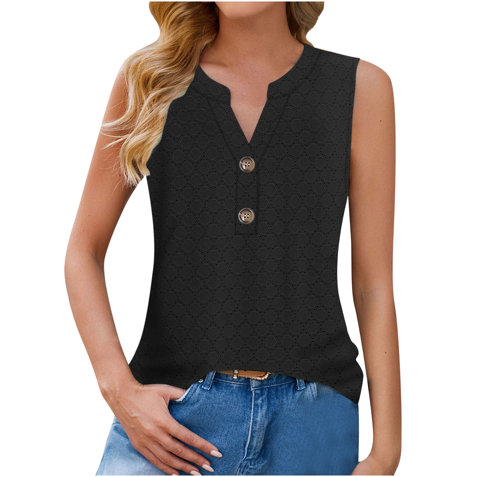 Fancifize V Neck Tank Tops Womens Sleeveless Casual Dressy Work Shirts ...
