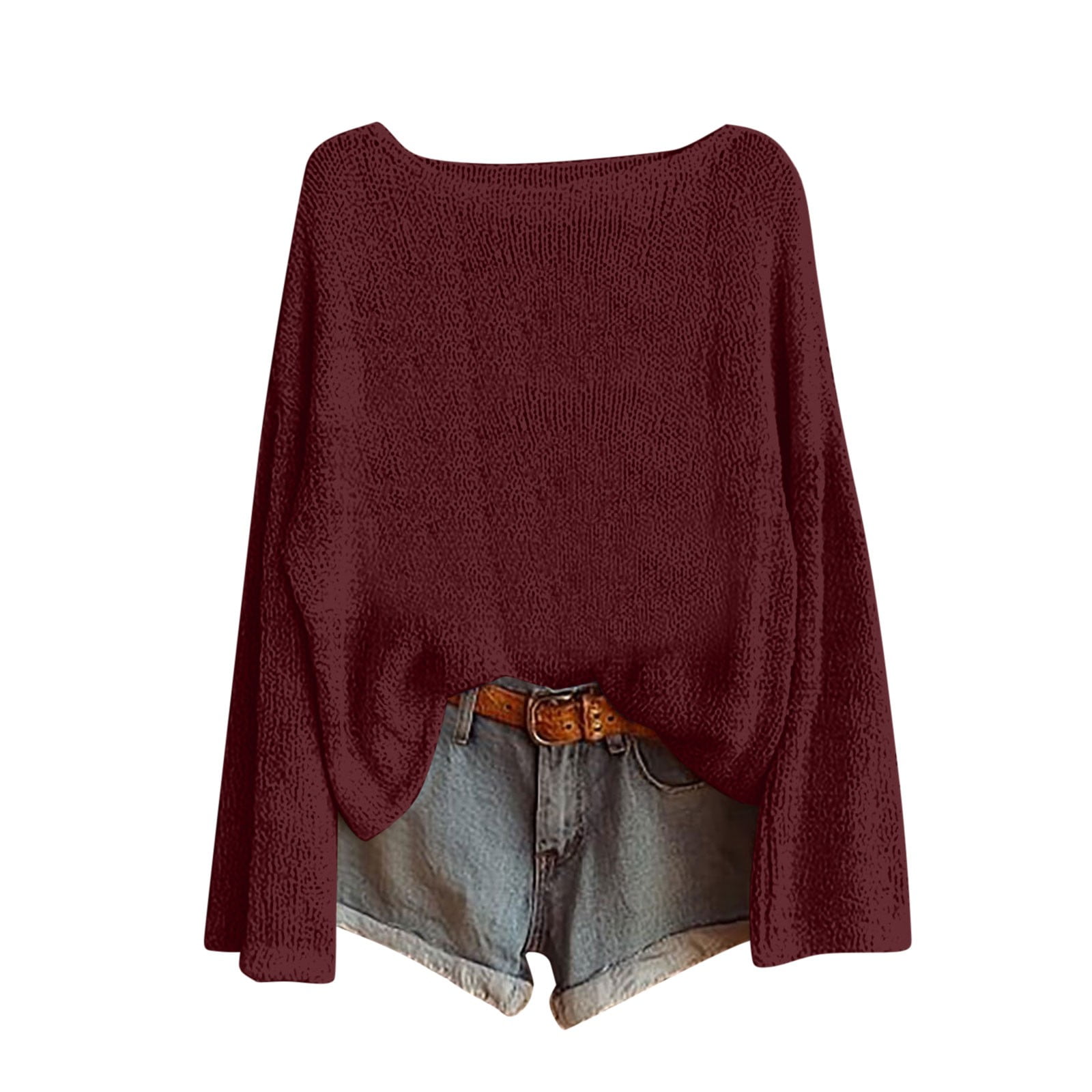 Fancifize Women Oversized Shirt Fashion Long Sleeve Loose Fit Pullover ...