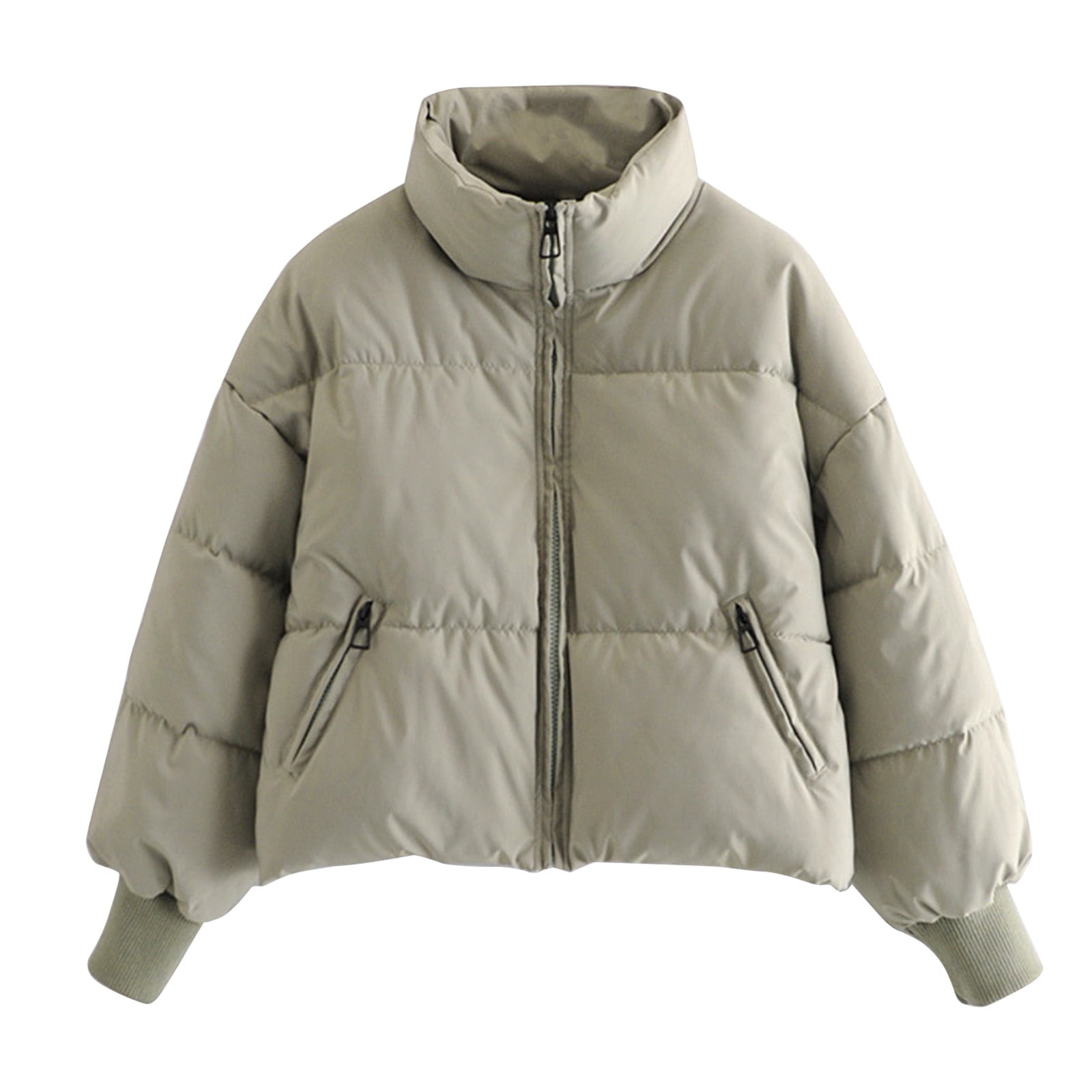 Fancifize Women Padded Puffer Jackets 2024 Trendy Winter Warm Quilted ...