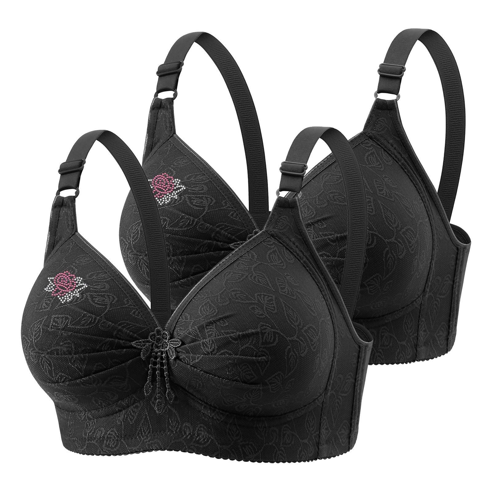 Fancifize Women Wirefree Push-Up Bras Breathable 3D Foam Cups Everyday ...