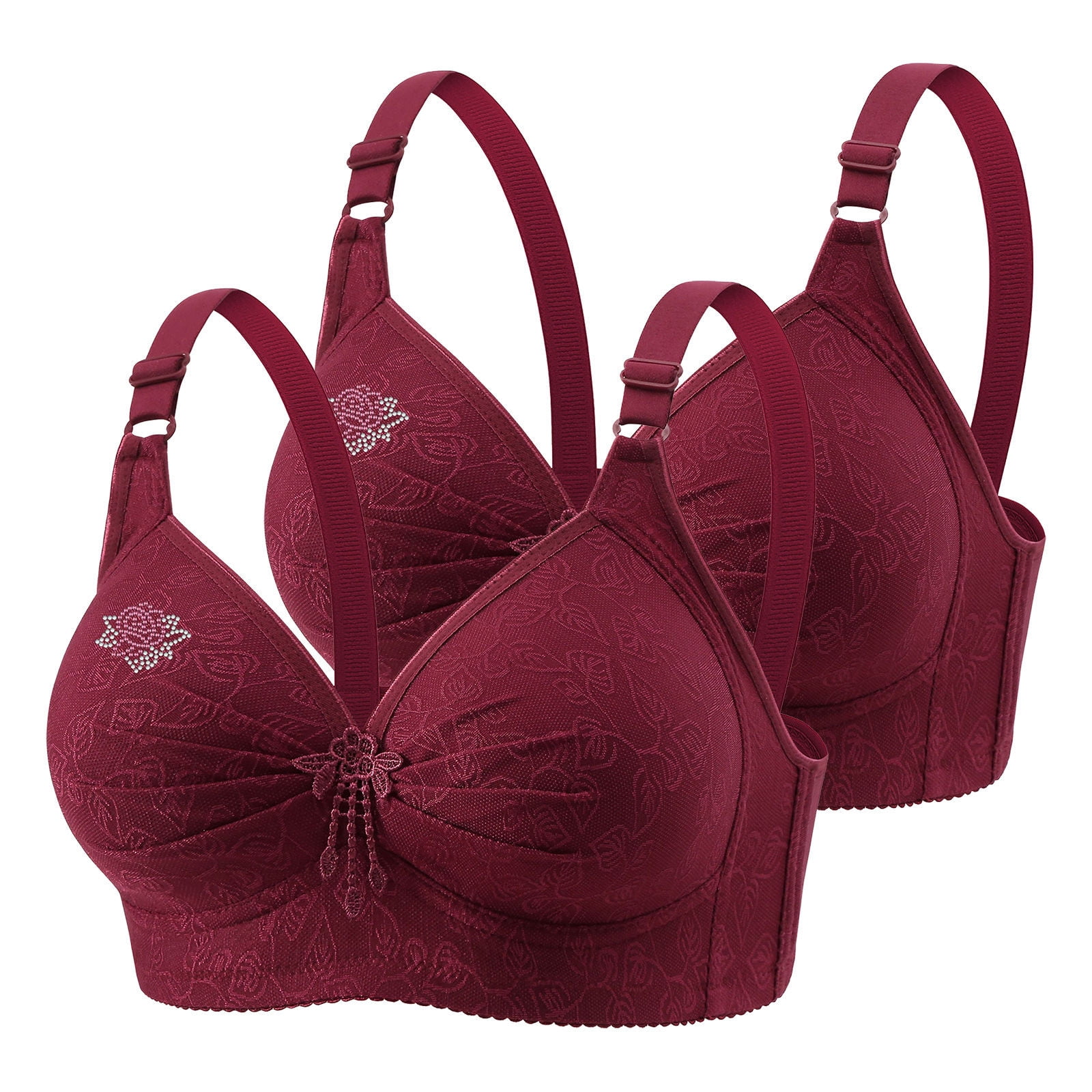Fancifize Women Wirefree Push-Up Bras Breathable 3D Foam Cups Everyday ...