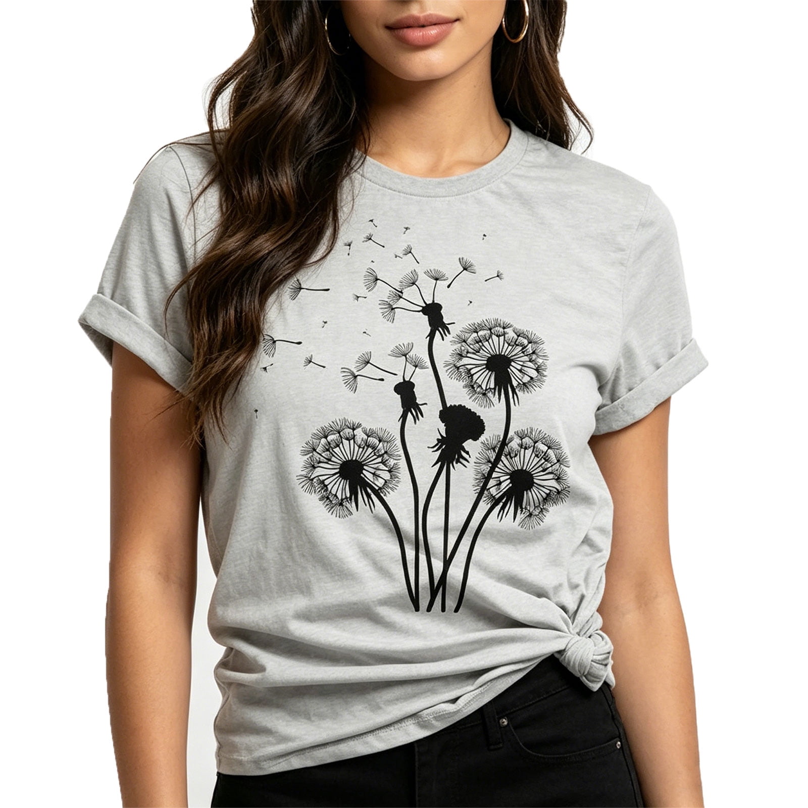 Fancifize Women's Graphic TShirts Pattern Print Short Sleeve Tee Tops ...