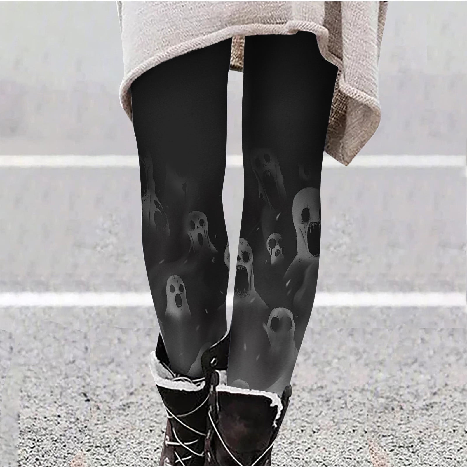 Fancifize Women's Halloween Leggings Stretchy Printed Legging Tights ...