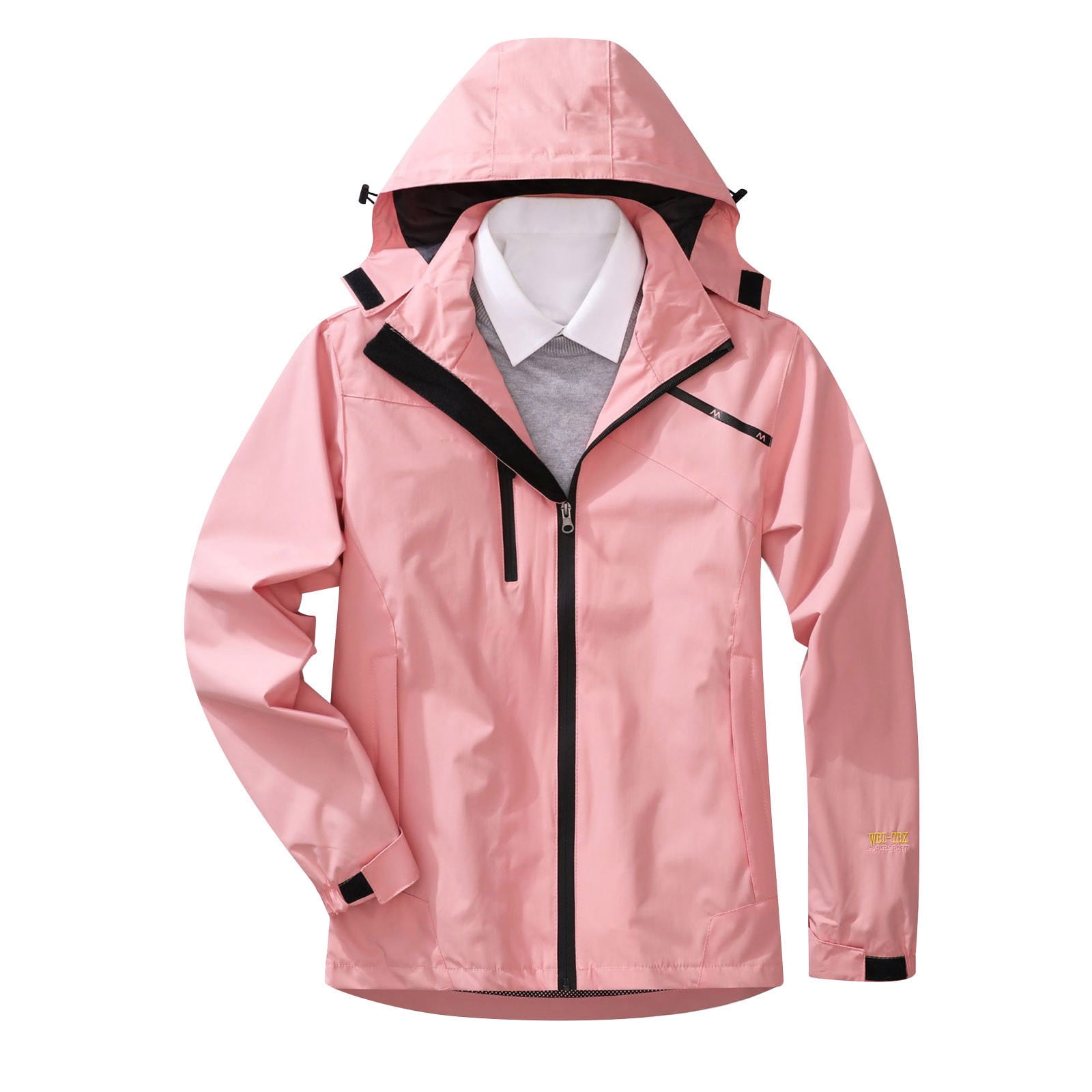 Fancifize Women's Lightweight Hooded Hiking Jacket Softshell ...