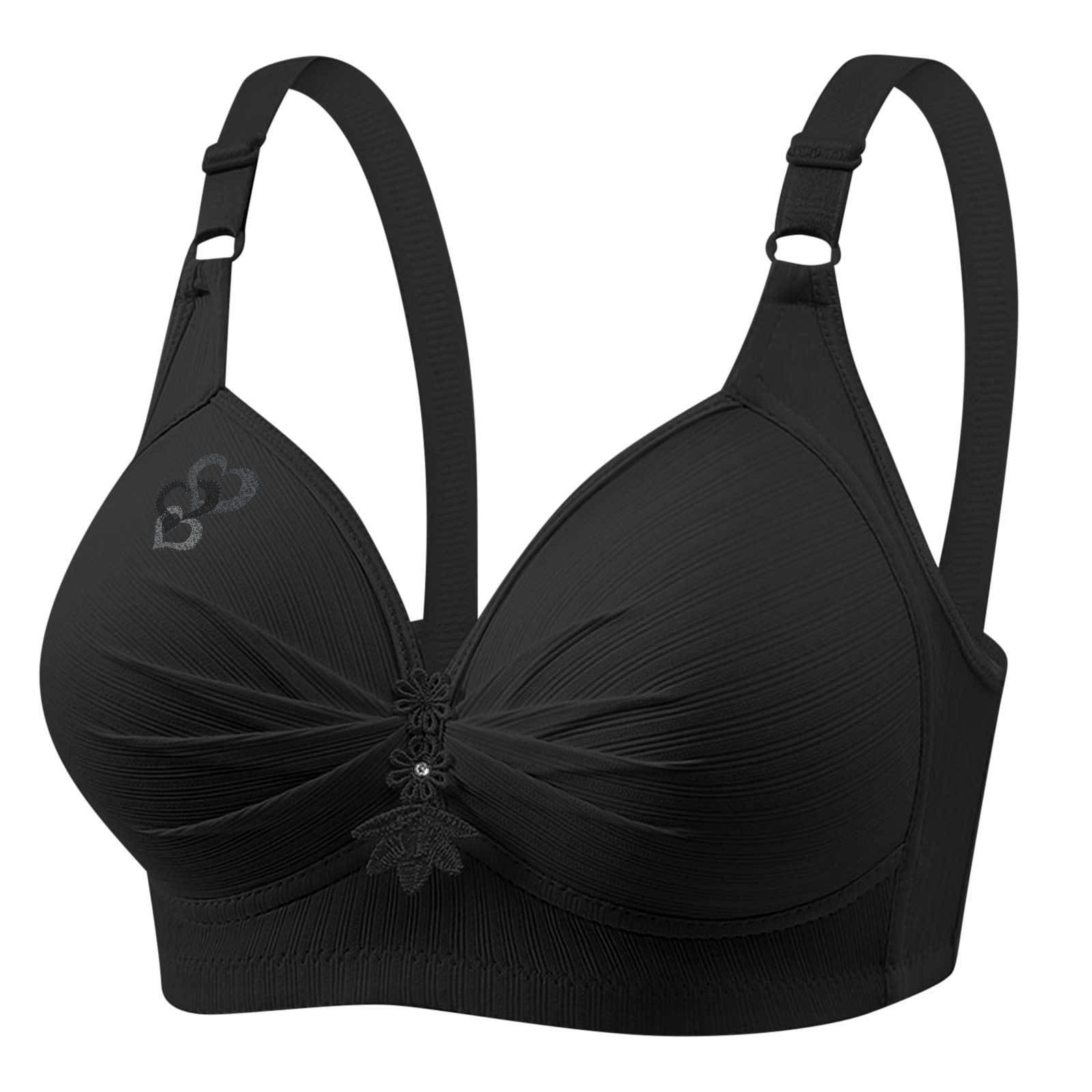 Fancifize Women's Wireless Bras Pleated Seamless Adjustable Bra Full ...
