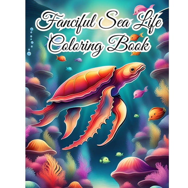 Fanciful Sea Life Coloring Book: Ocean Wildlife Designs with Whales ...