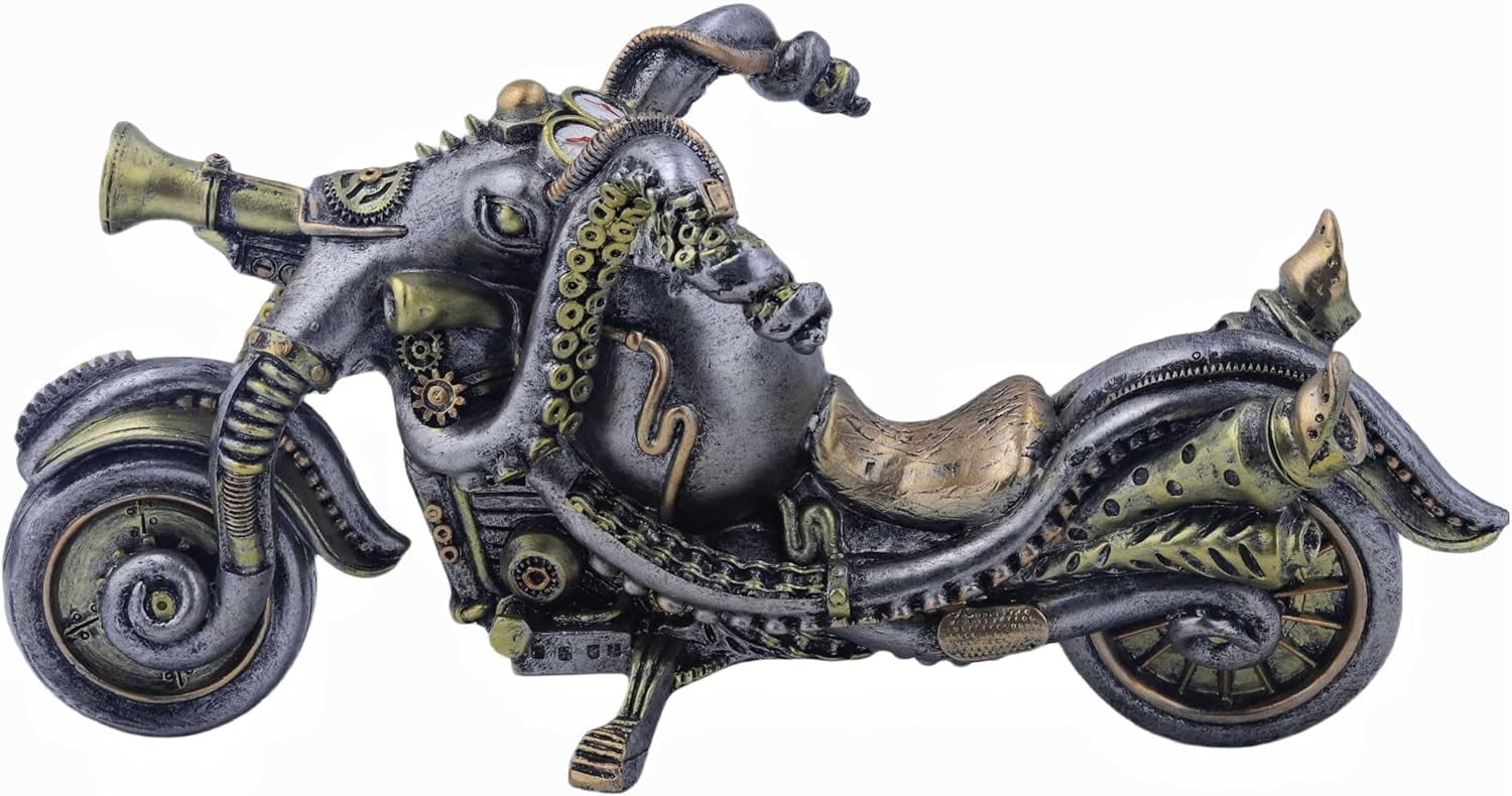 Fanciful Steampunk Octopus Motorcycle Statue Resin Cyborg Sci-fi ...